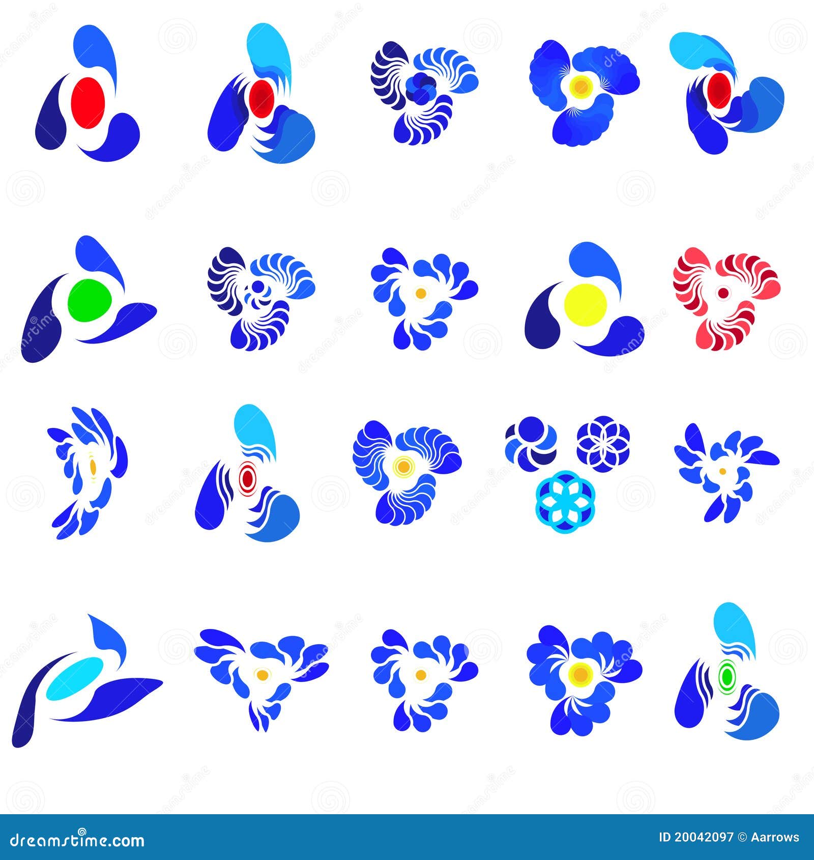 Set of Different Abstract Symbols for Design Stock Vector ...