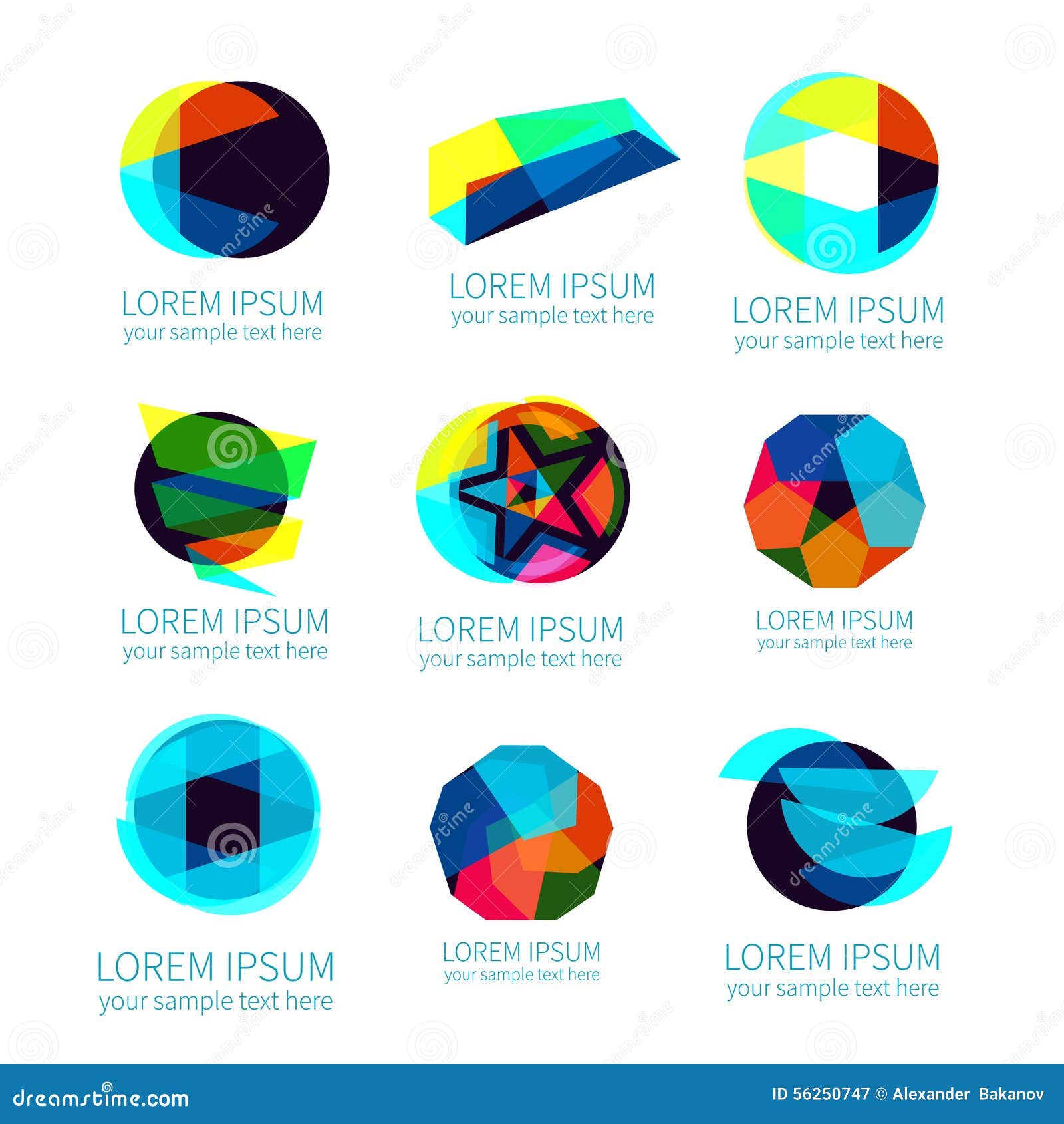 Set of Different Abstract Vector Logotypes Stock Vector - Illustration ...
