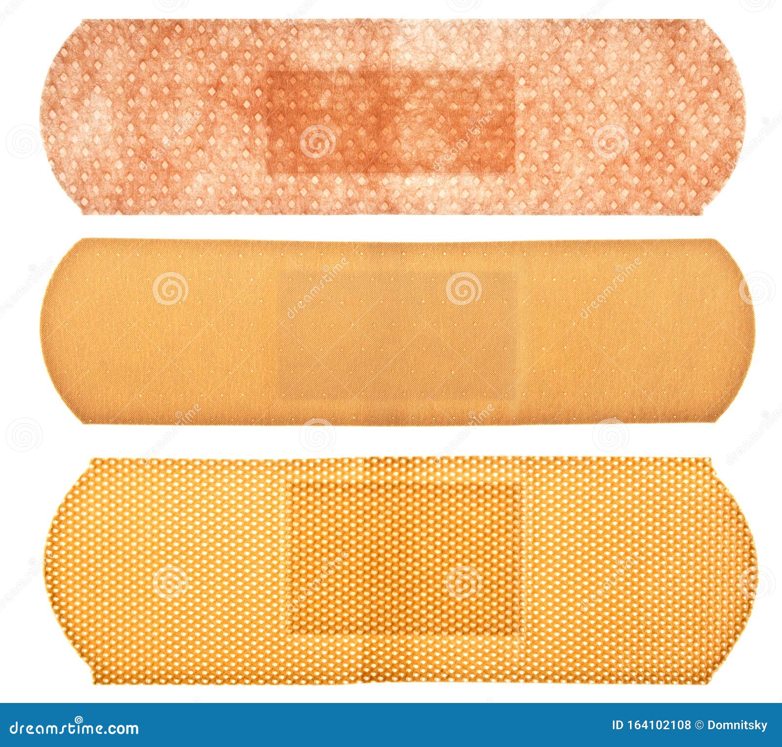 Set of Different Adhesive Plaster Isolated on White Background Stock ...