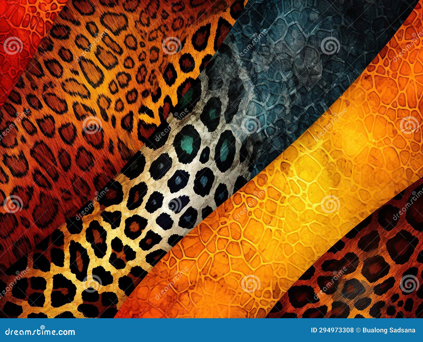 Set of Different Animal Skins Made with Generative AI Illustration ...