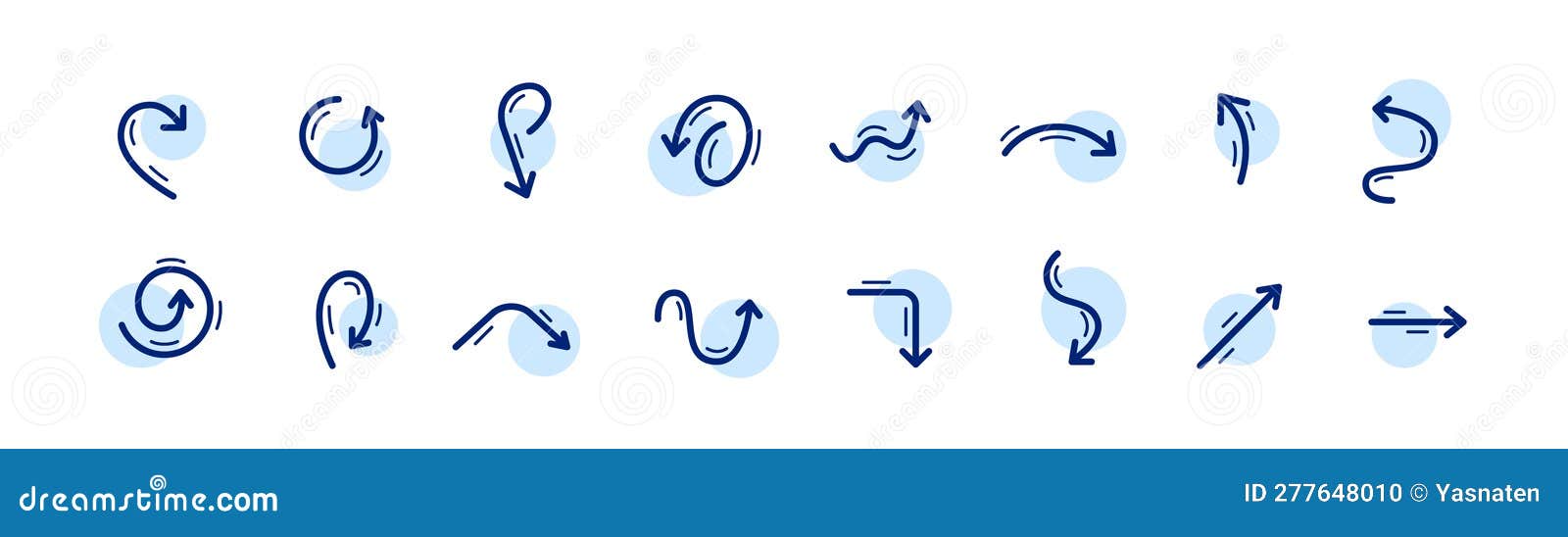Set of Different Arrows. Straight and Curvy. User Interface Icons Stock ...
