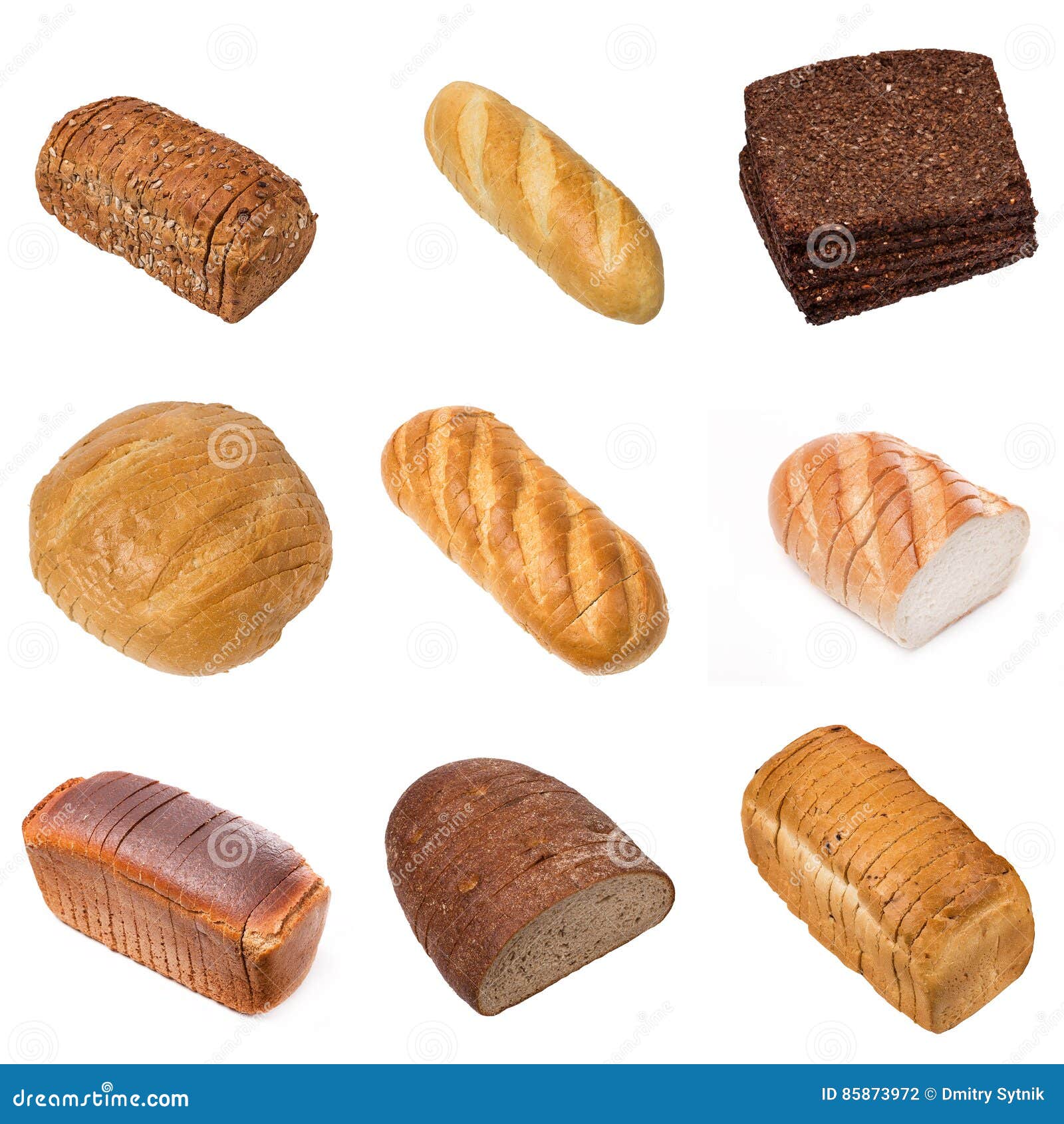 Set of a Different Bakery Products Stock Photo - Image of baked, black ...