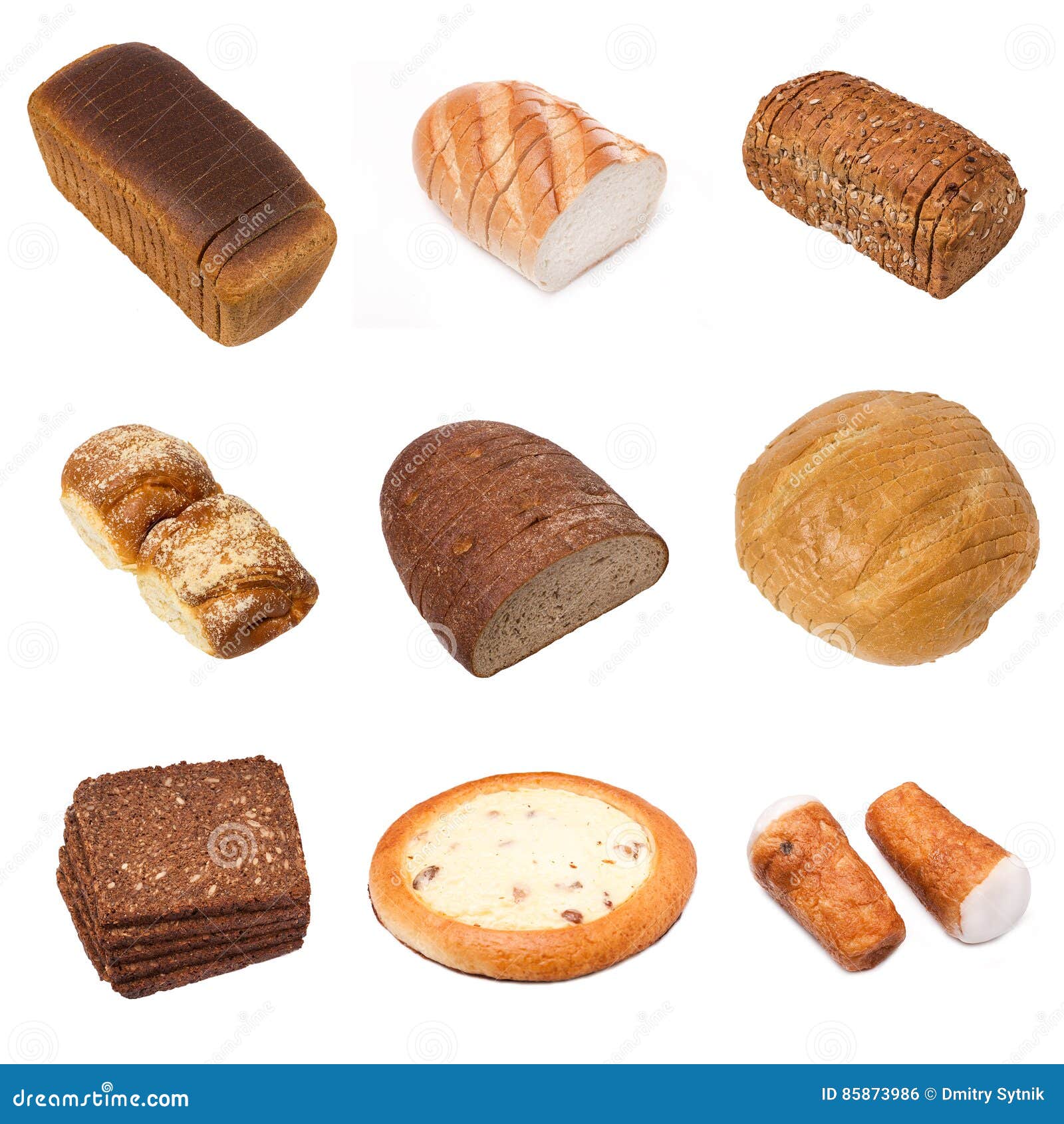 Set of a Different Bakery Products Stock Photo - Image of cereal ...