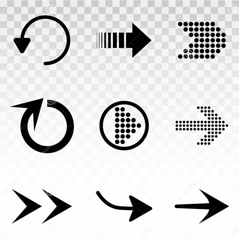 Black Graphic Direction Sign Computer Screen Arrow Stock Vector ...