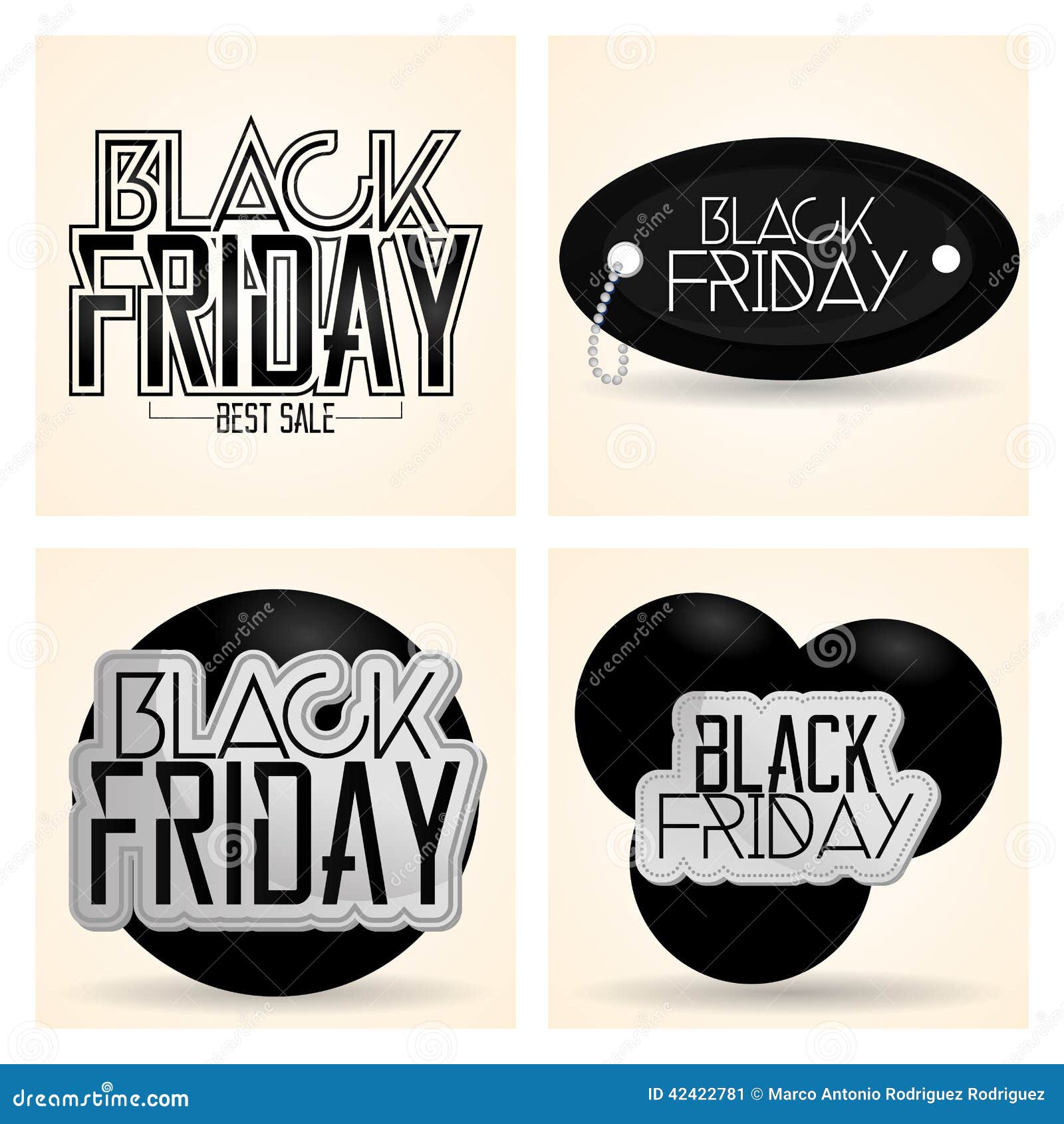 Set Different Black Friday Stickers Isolated Stock Illustration ...