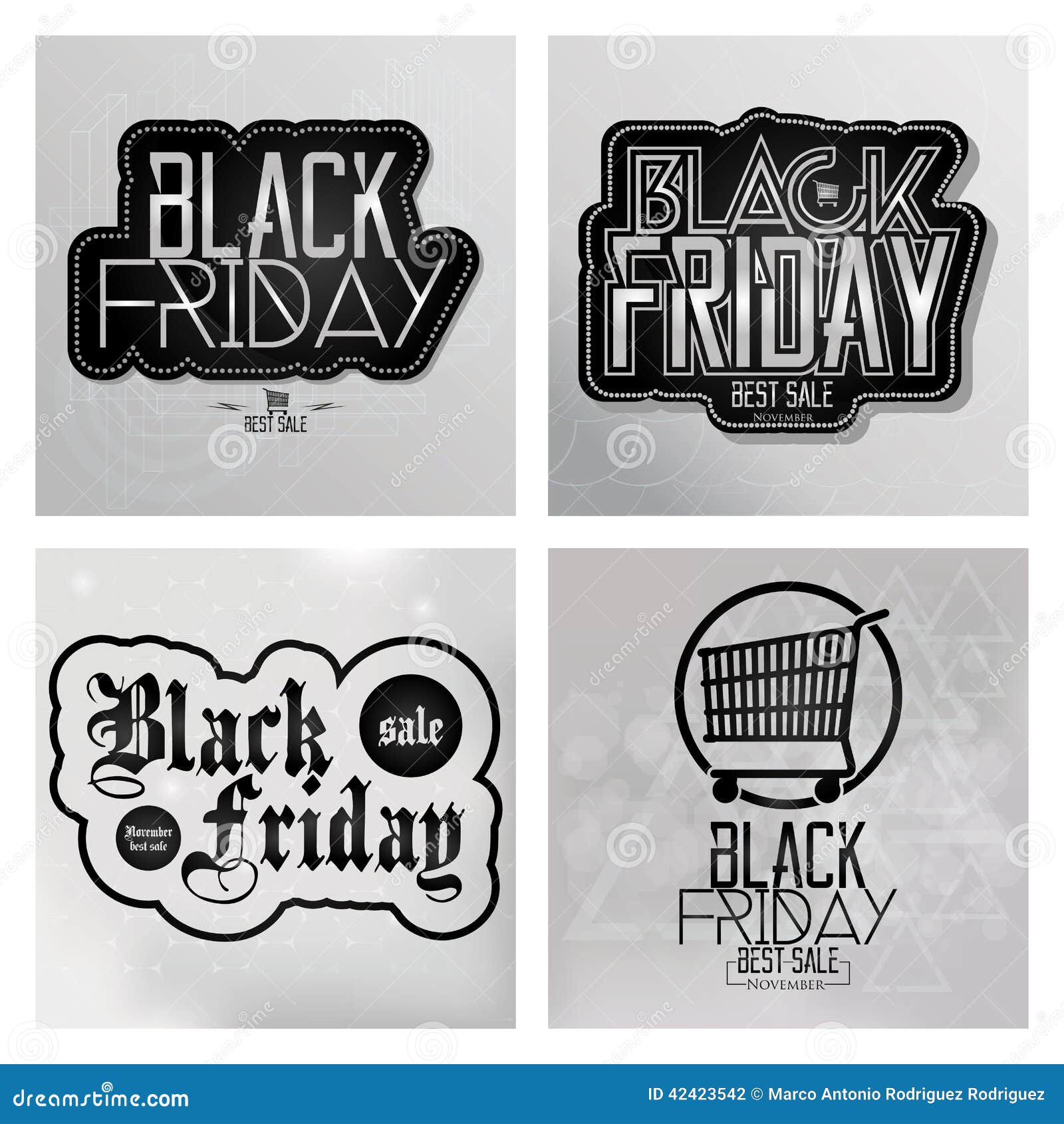 Set Different Black Friday Stickers Isolated Stock Illustration ...
