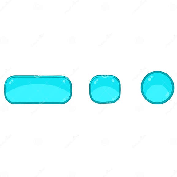 Set of Different Blue Button for Game or Website Stock Vector ...