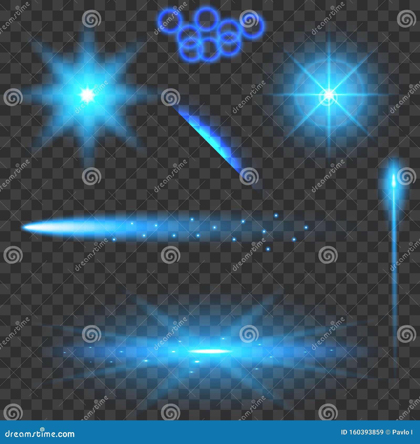 Set Different Blue Star - Vector Stock Illustration - Illustration of ...