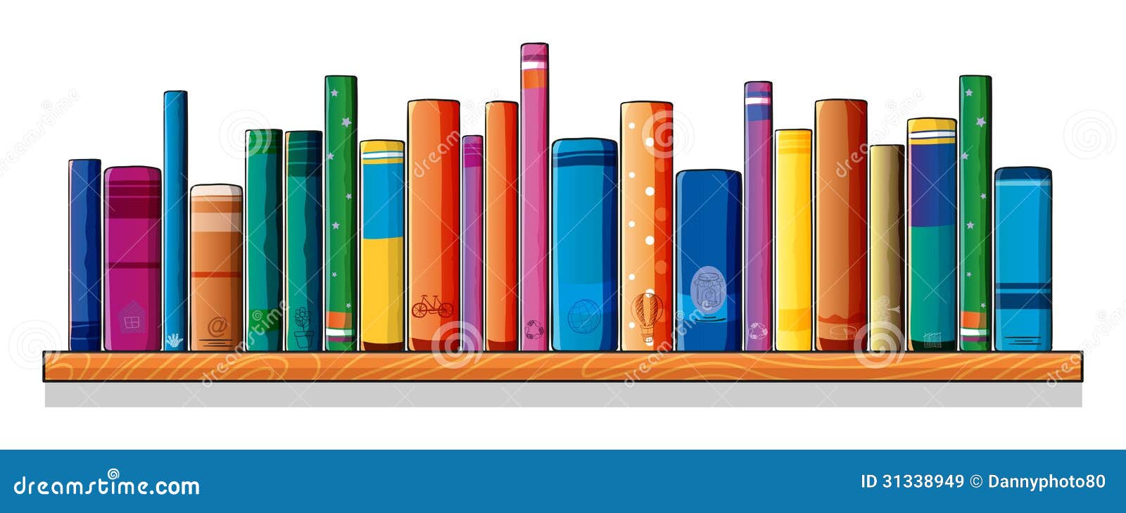 A set of different books stock vector. Illustration of office - 31338949