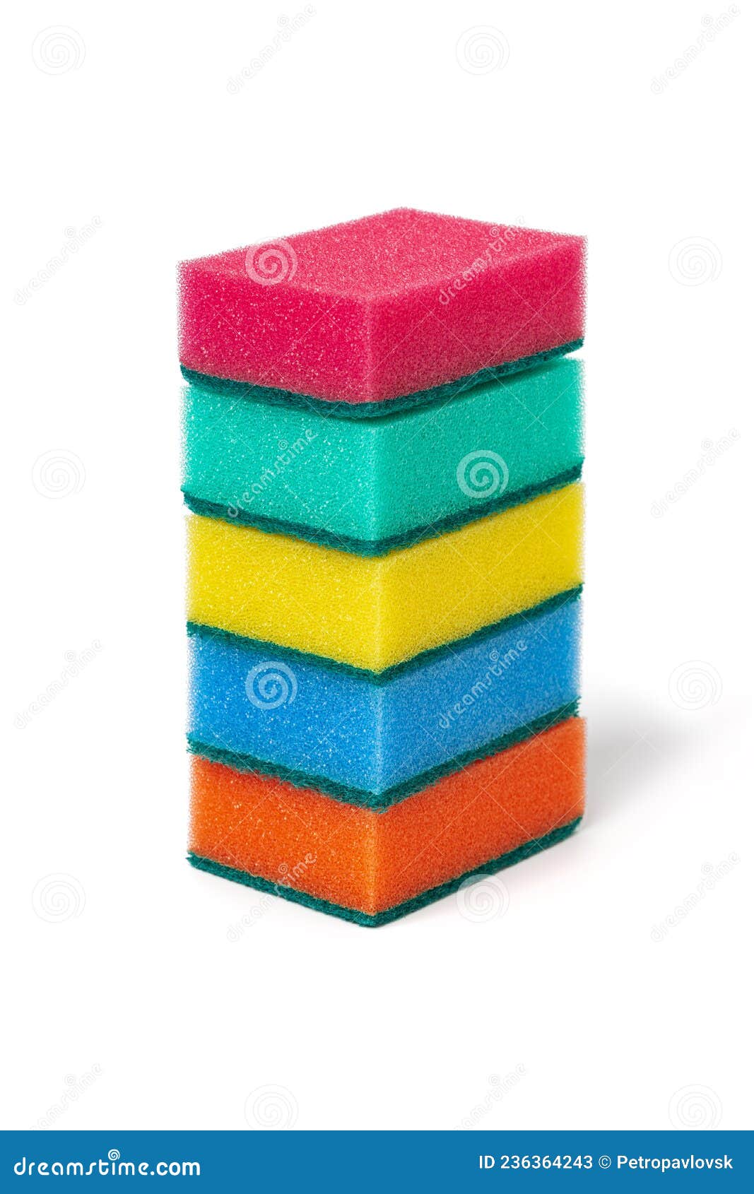 Set of Different Bright Colored Foam Sponges for Washing Dishes and ...