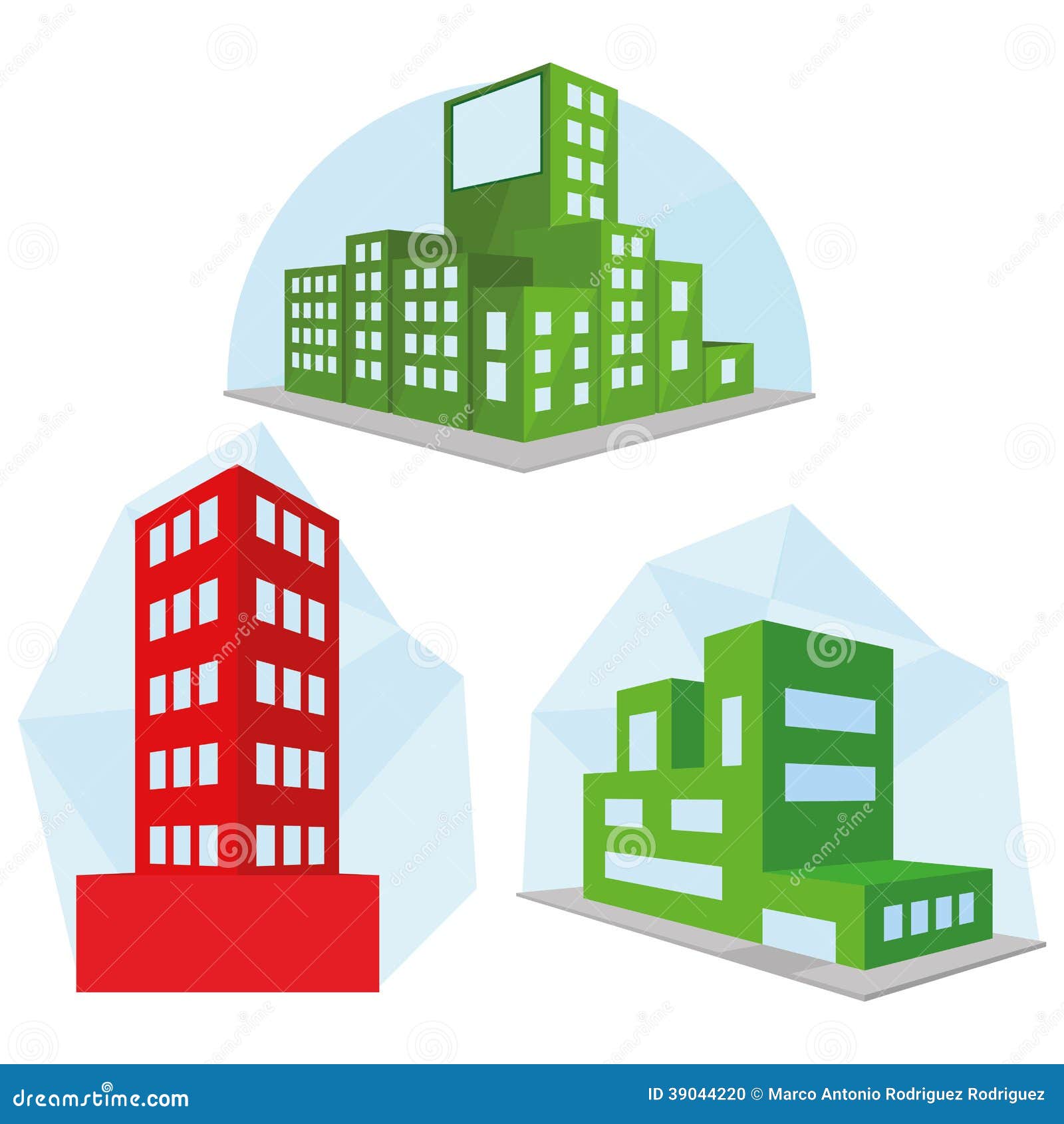 Set of Different Building Icons Isolated Stock Vector - Illustration of ...
