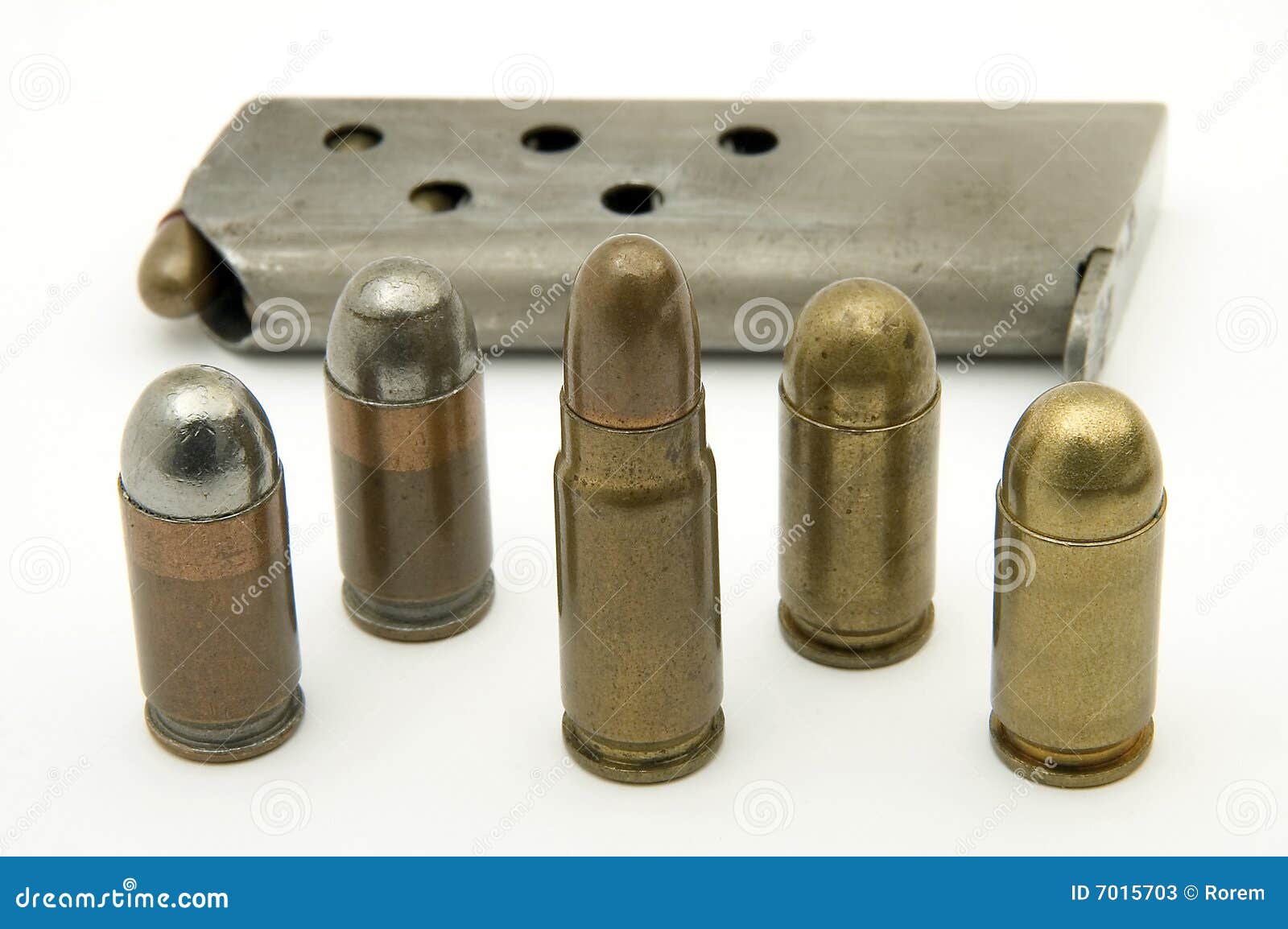 Set of different bullets stock image. Image of closeup - 7015703