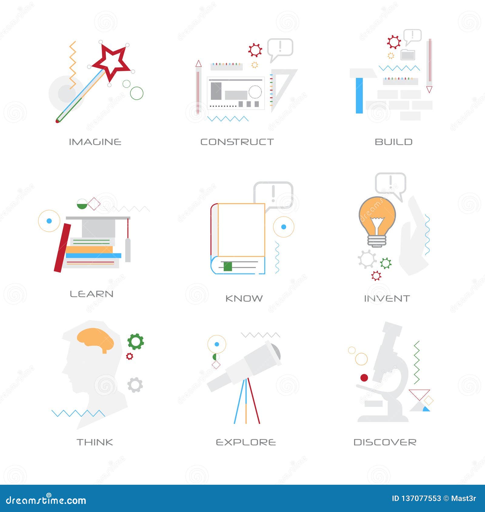 Collection Line Icons Collection Assortment Agglomeration Array