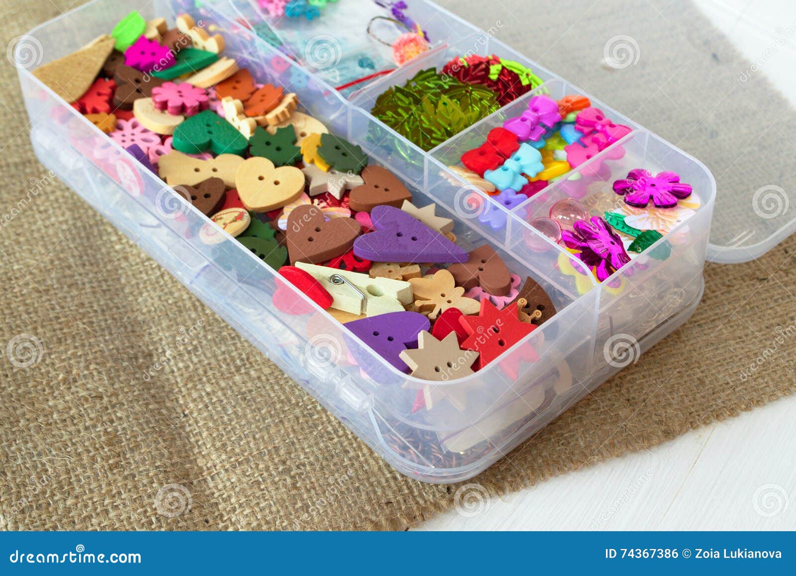 Set Different Buttons Organizer Burlap Stock Photos - Free & Royalty ...