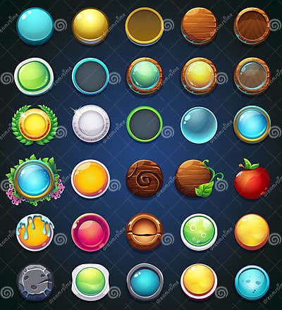 Set Different Buttons for Website or App Stock Vector - Illustration of ...