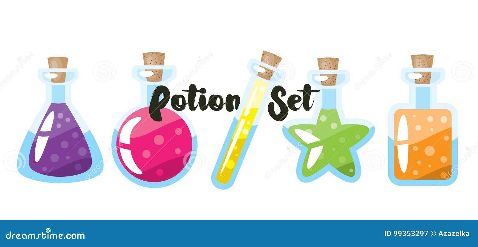 Potion Bottles. Find Two Same Pictures. Game For Children. Flat ...