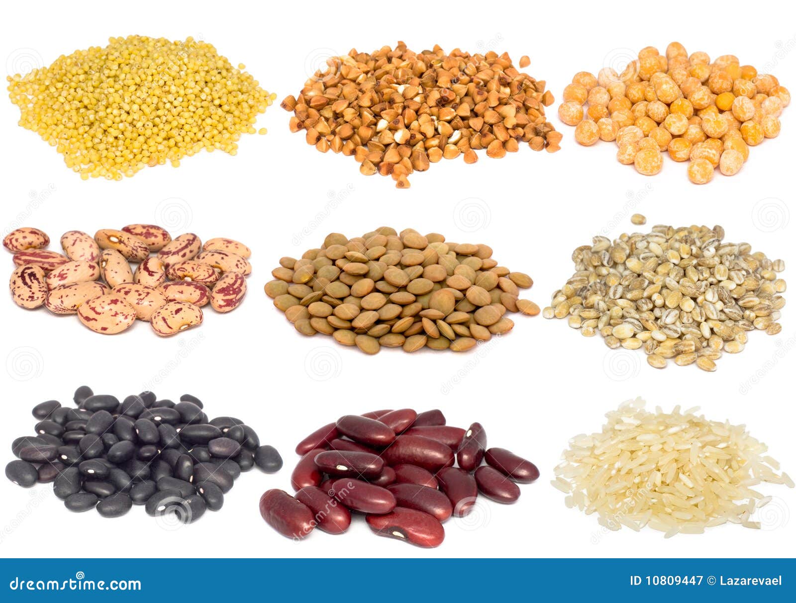 Set of different cereals stock image. Image of cereal - 10809447