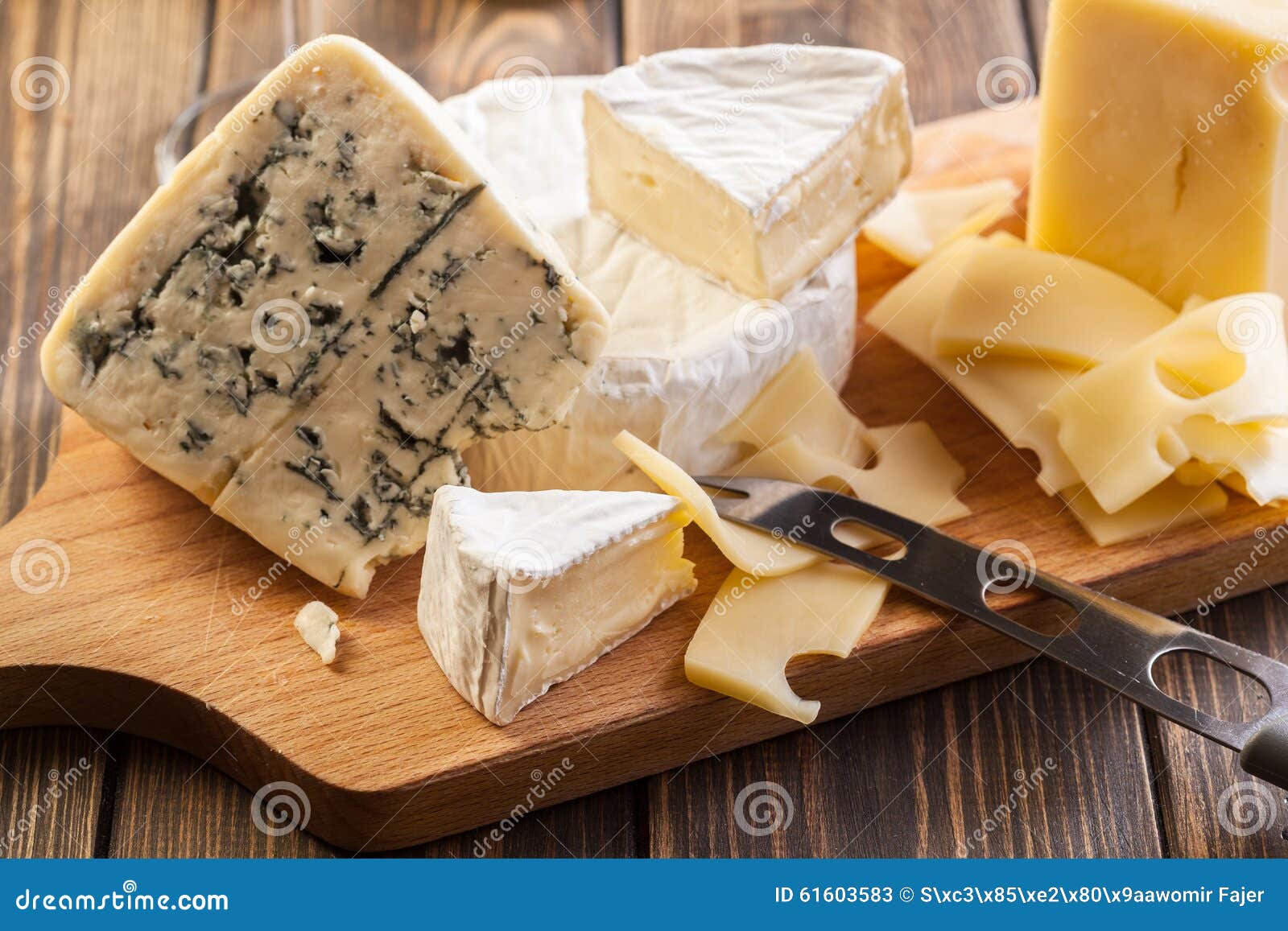 Set of different cheeses stock image. Image of dairy - 61603583