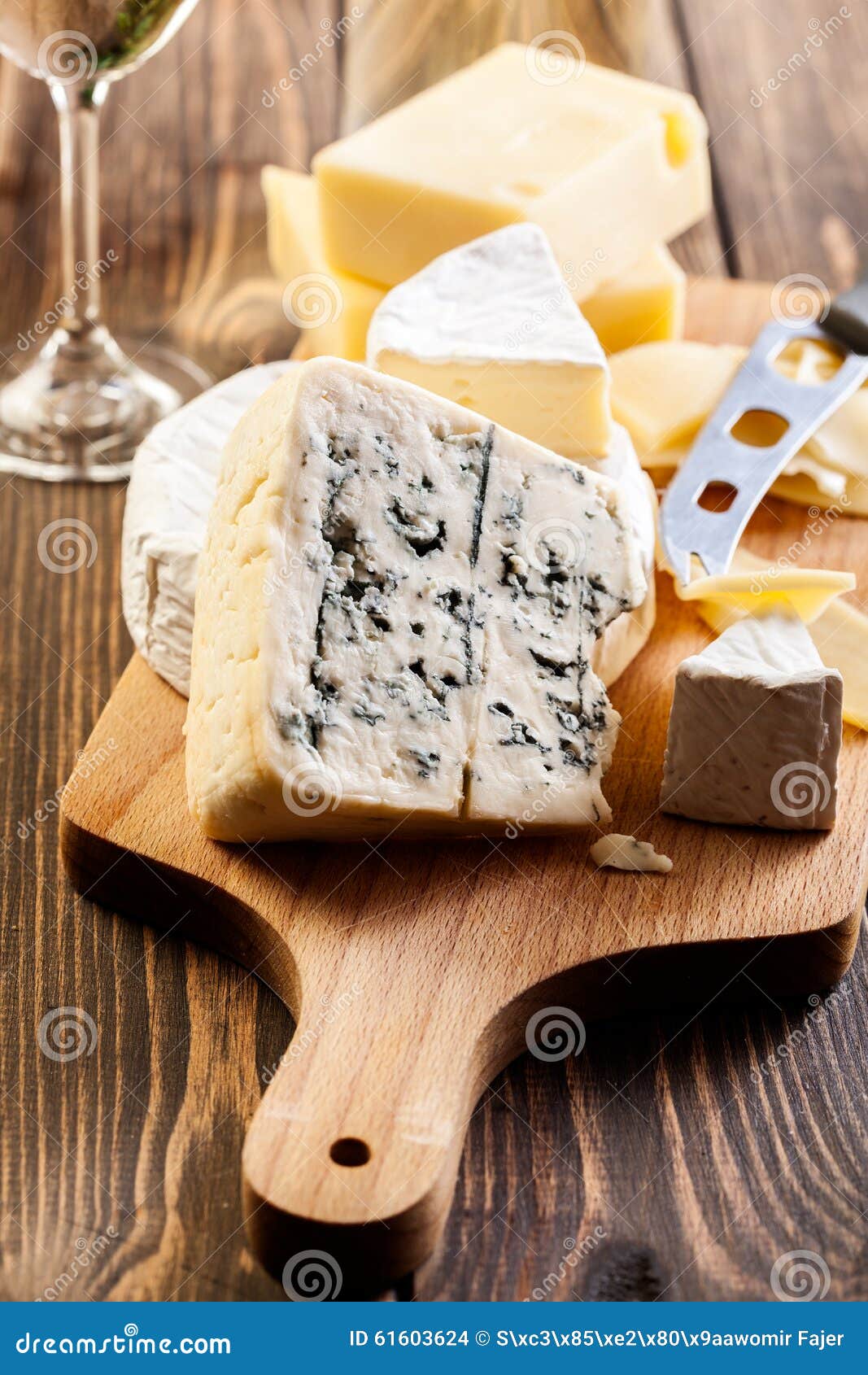 Set of different cheeses stock photo. Image of cutting - 61603624