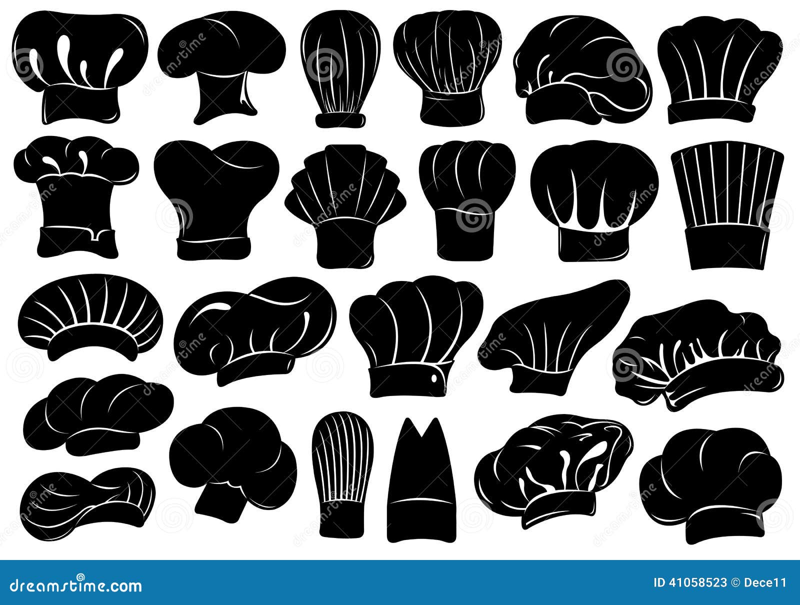 Chef Hats, Cook Caps And Baker Toques Mockup Set Vector Illustration ...