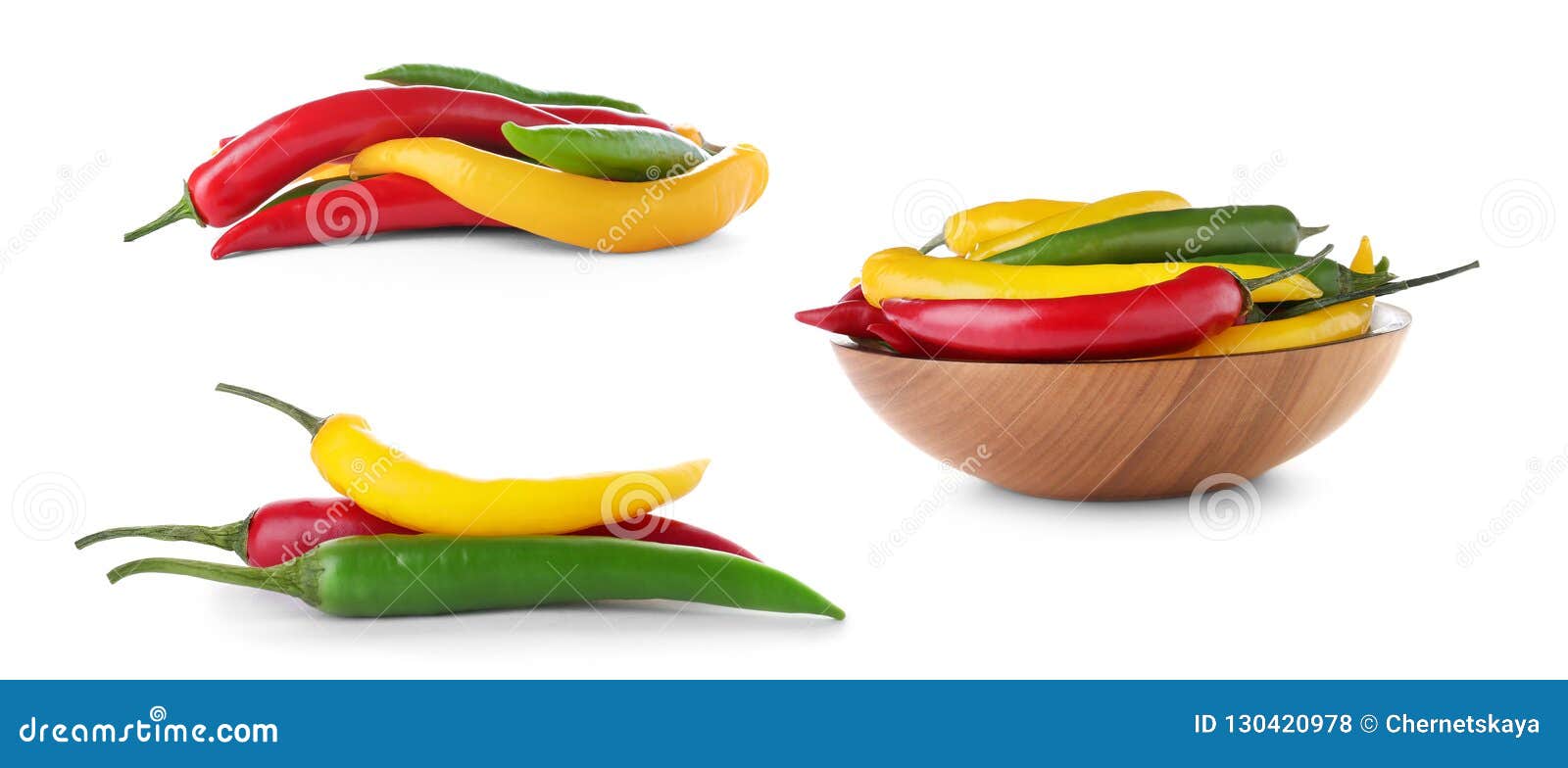 Set of Different Chili Peppers Stock Photo - Image of mexico, chile ...