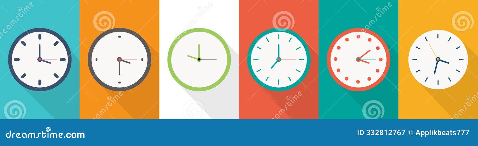 The Set Of Different Clock Faces. Cartoon Vector | CartoonDealer.com ...