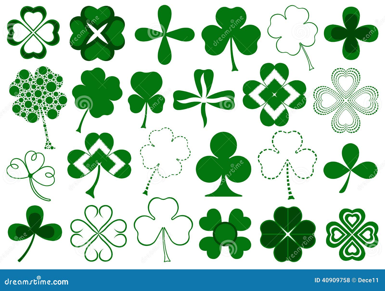Clovers Cartoon Vector | CartoonDealer.com #28953553