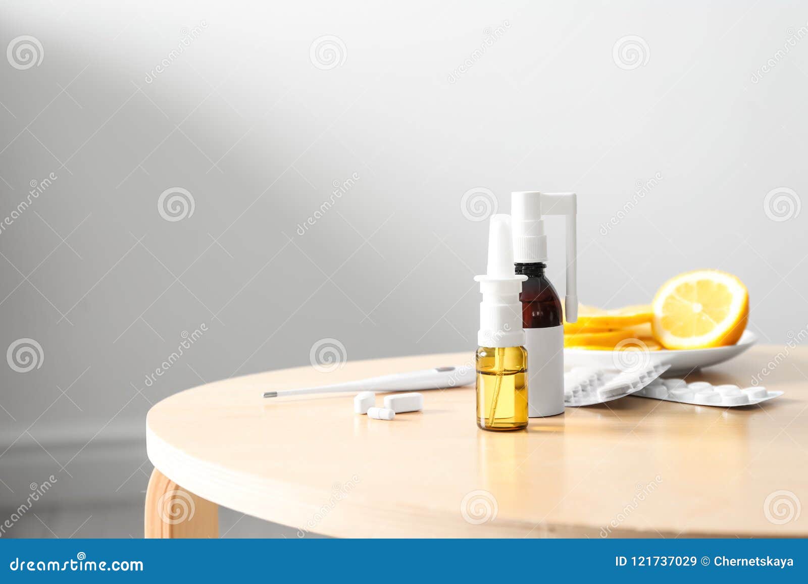Set of Different Cold Remedies Stock Image - Image of natural, aspirin ...