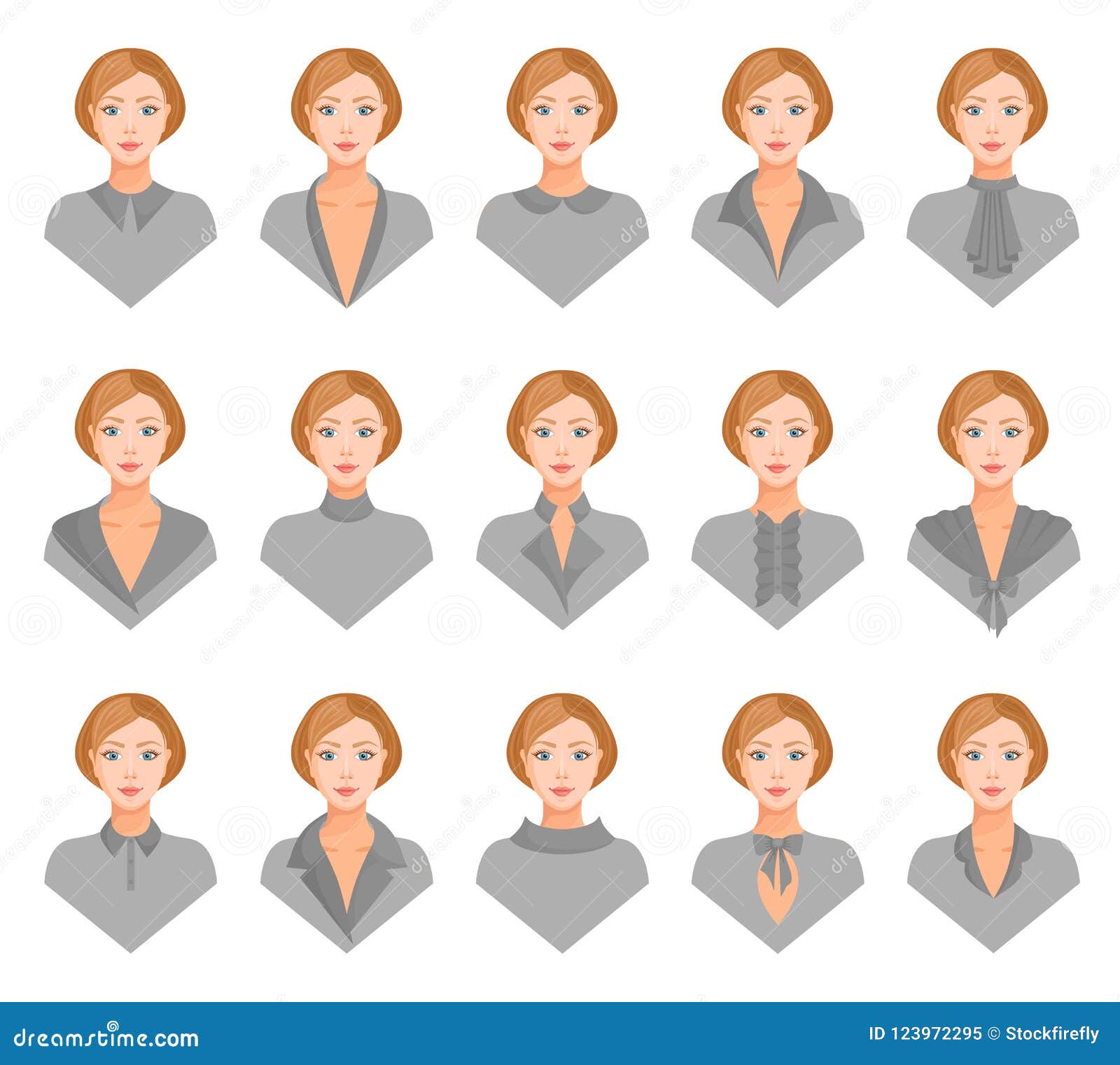 A Set of Different Collars for Different Design. Vector. Stock Vector ...