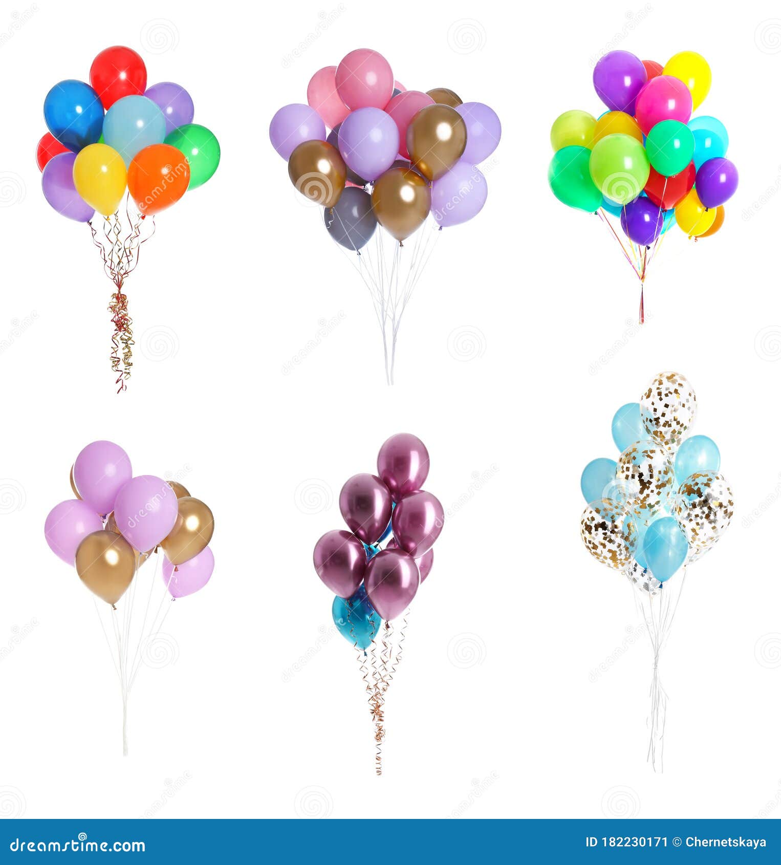 Set of Different Color Balloons on Background Stock Image - Image of ...