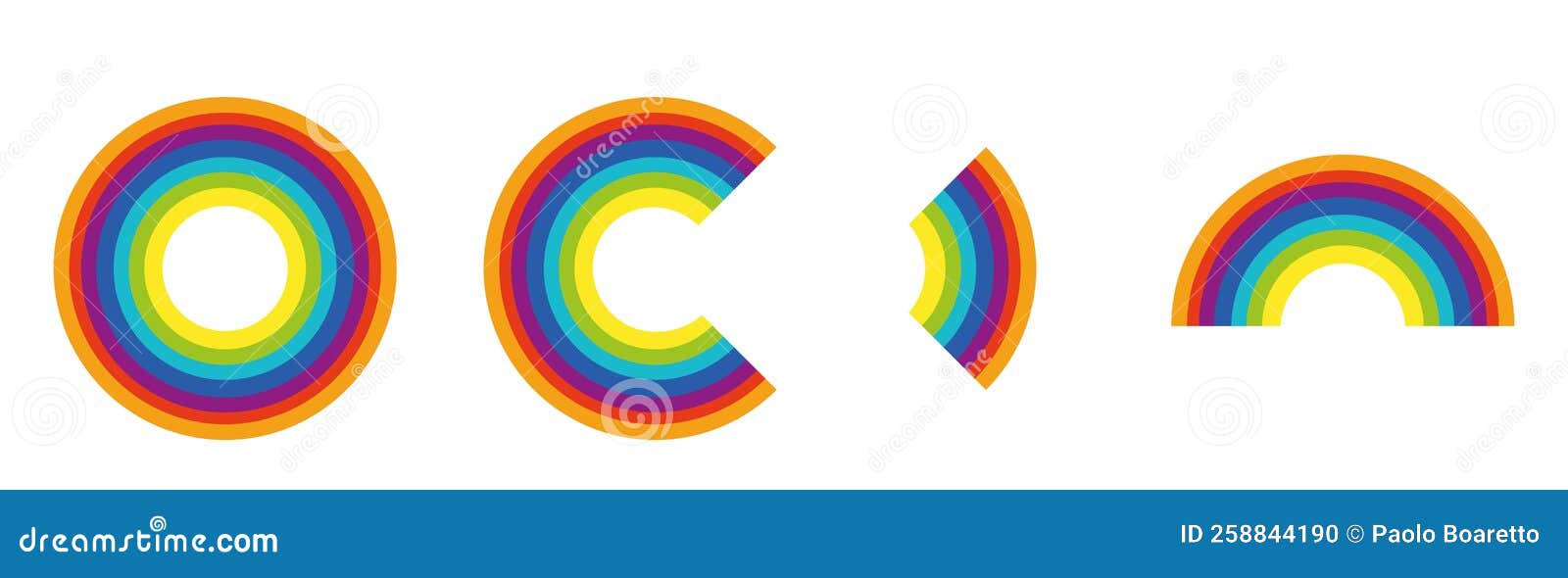 Set of Different Color Circles Isolated. Infographic Element Round ... Set of Different Color Circles Isolated. Infographic Element Round ...