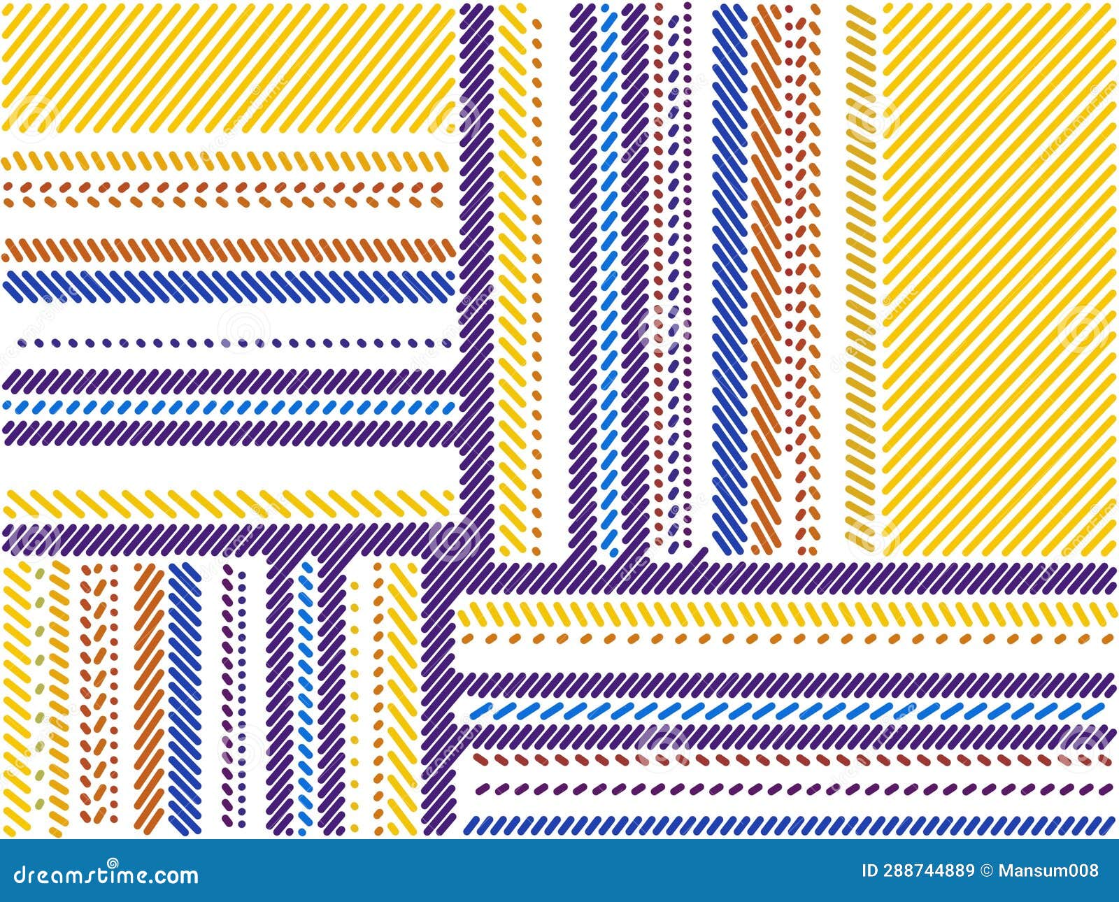 Set of Different Color Patterns Background Stock Illustration ...