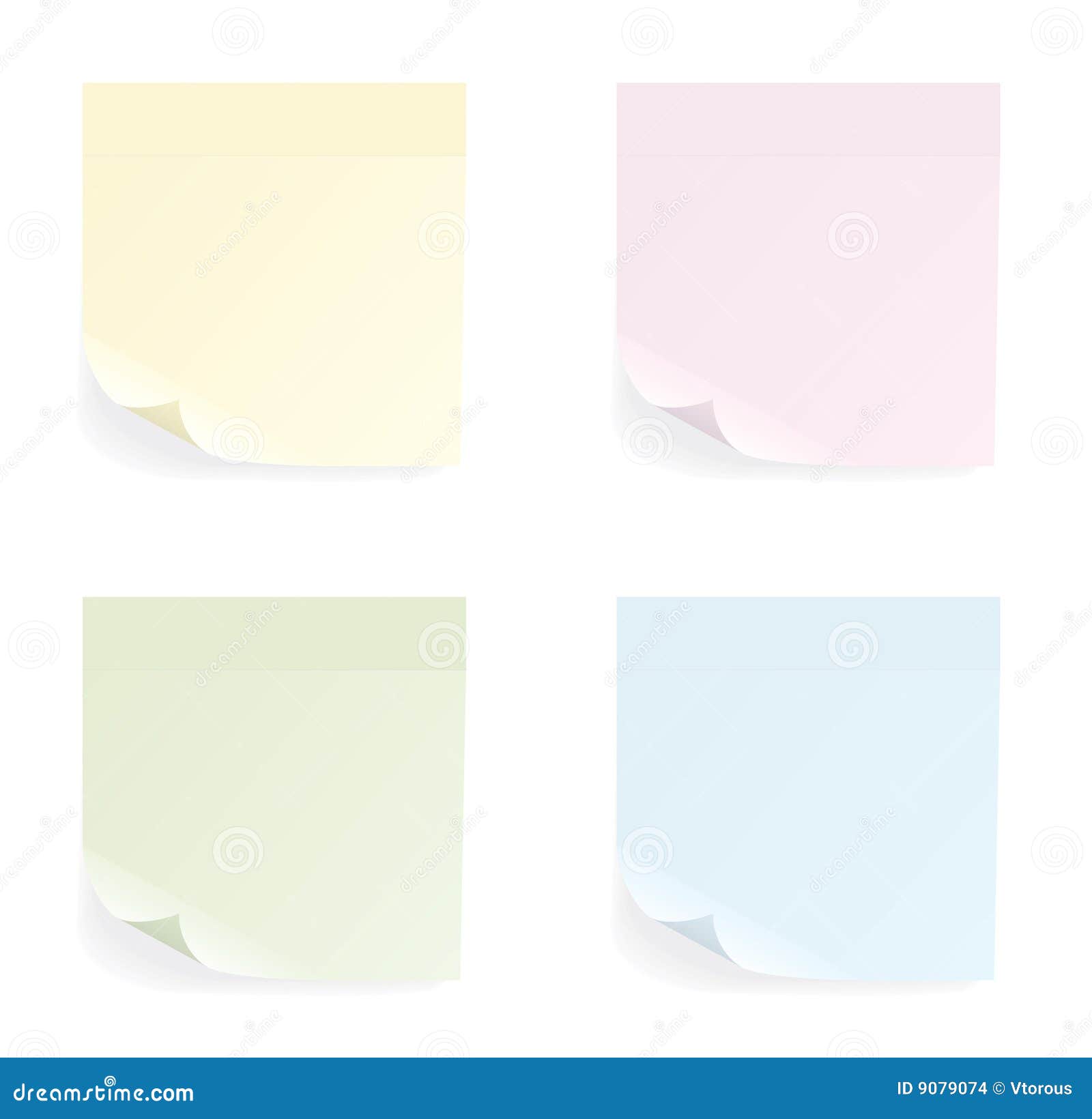 Set of Different Color Stickers Stock Vector - Illustration of sticky ...