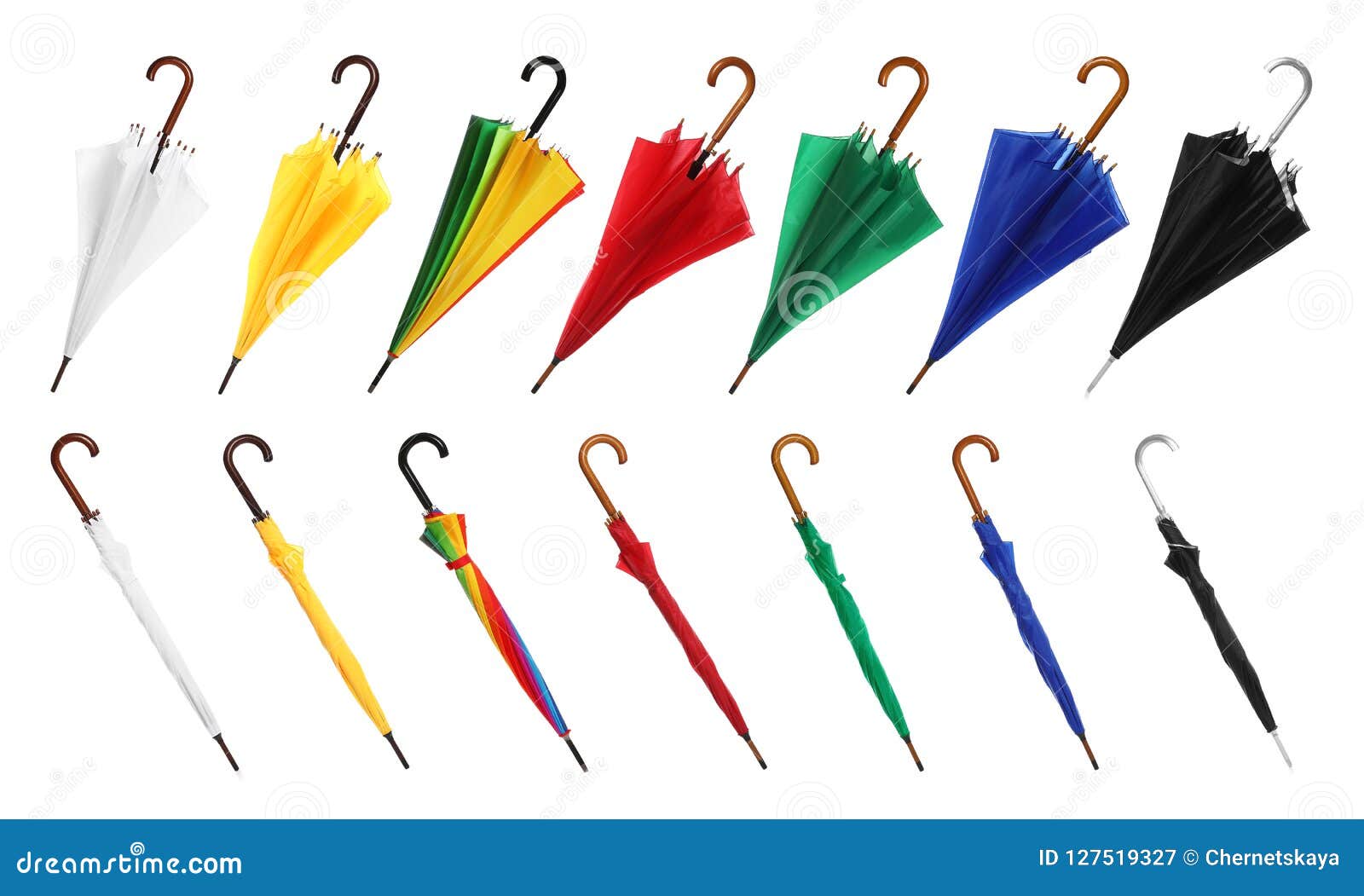Set with Different Color Umbrellas Stock Image - Image of umbrellas ...