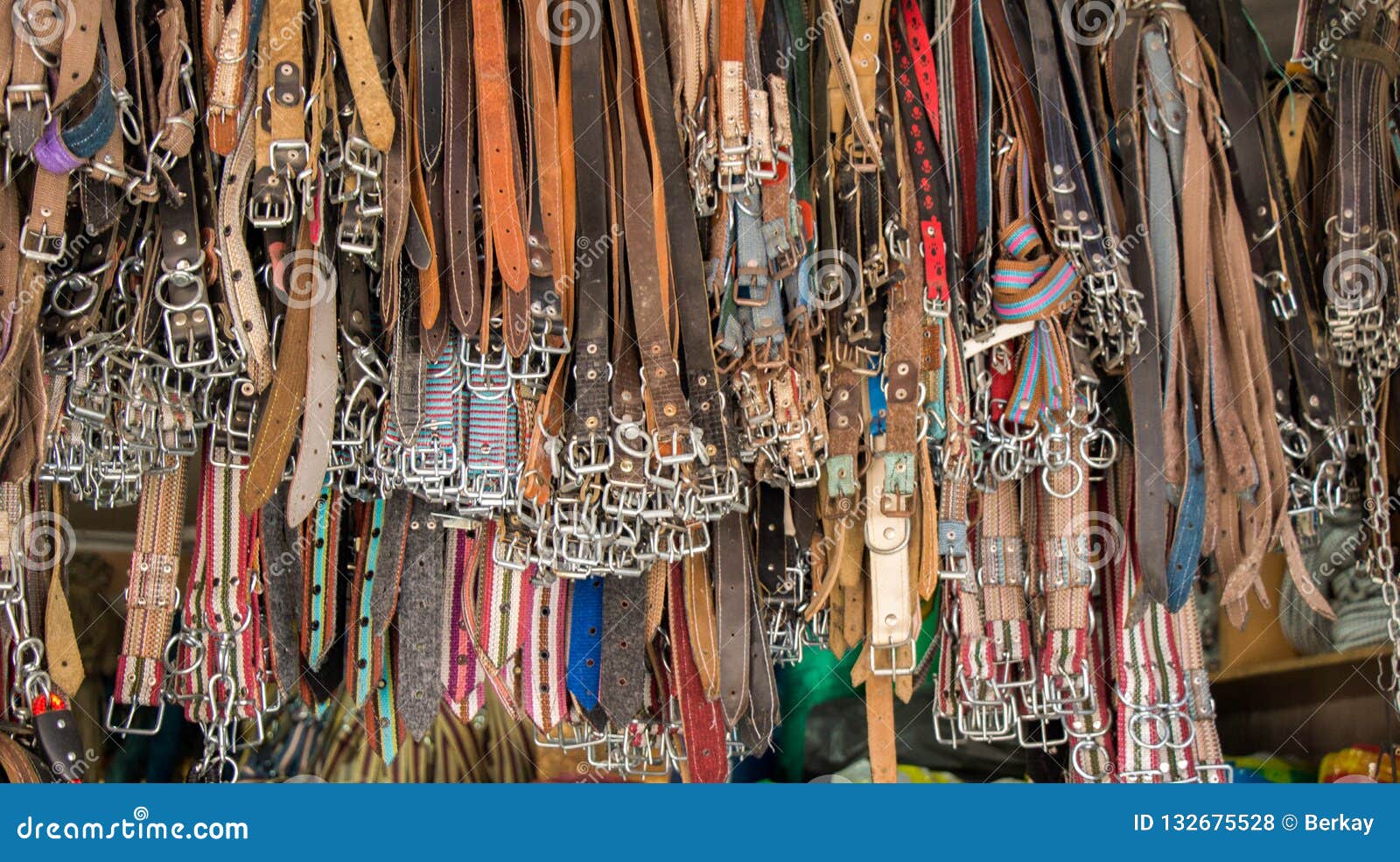 Set of Different Colored Belts with Buckles Stock Photo - Image of ...