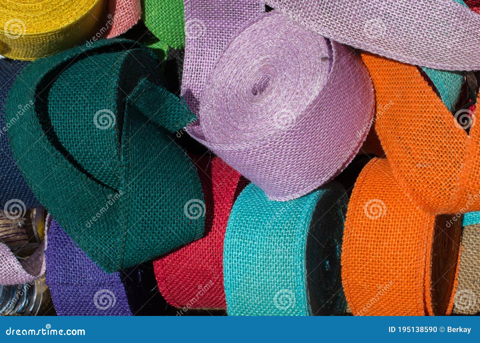 Set of Different Colored Belts Made of String Stock Photo - Image of ...