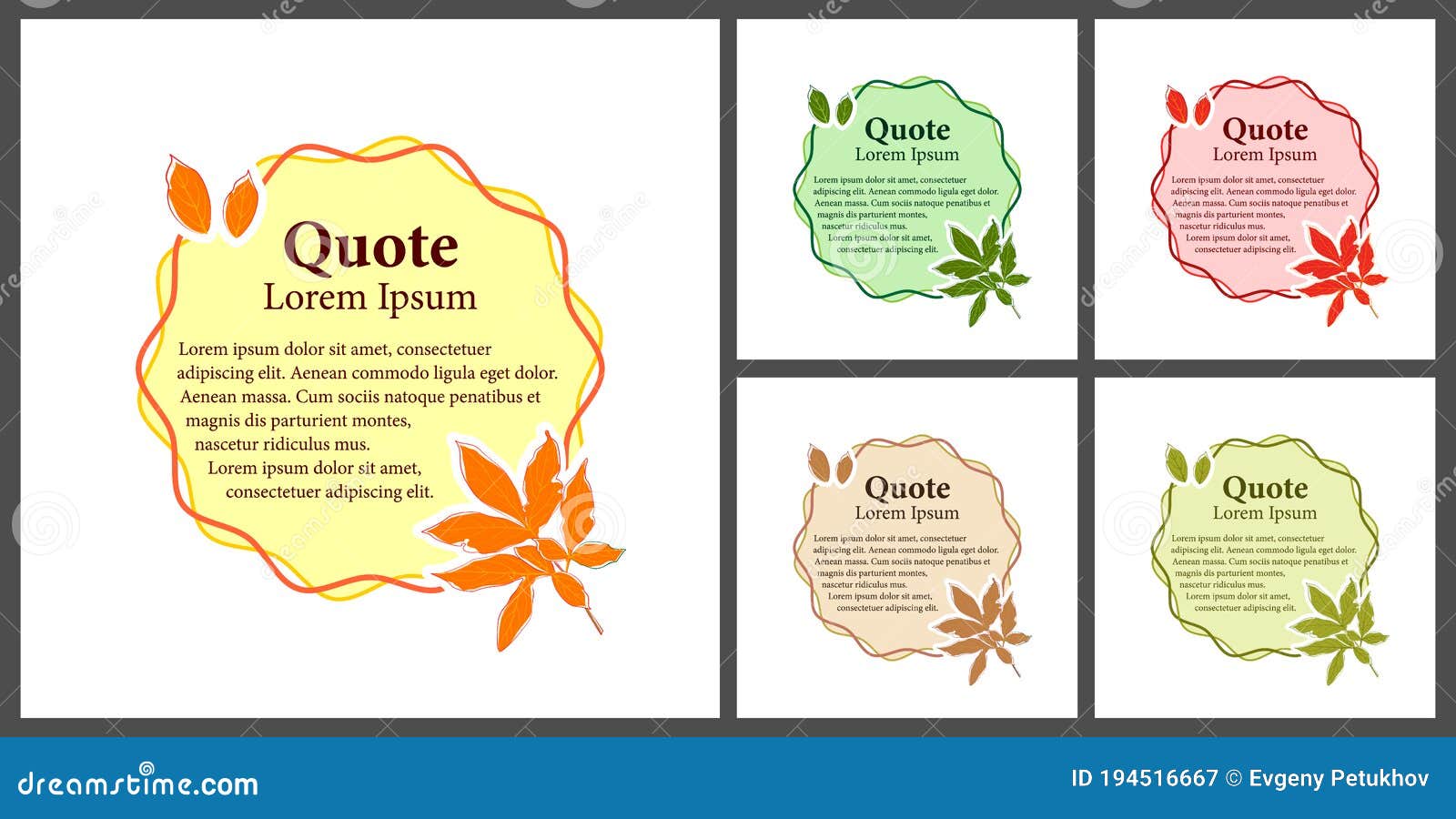 Set of Different Colored Quote Blocks for Statements or Comments ...