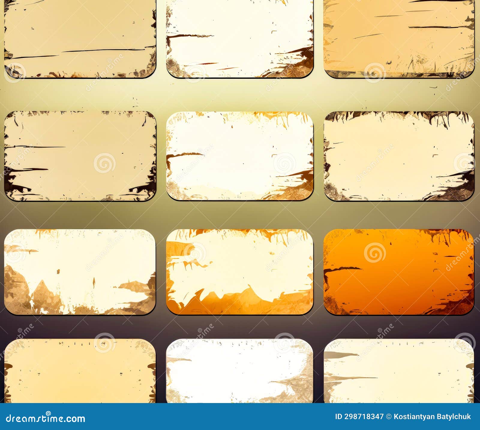 Set of Different Colored Wooden Signs on Gray Background with Grungy ...