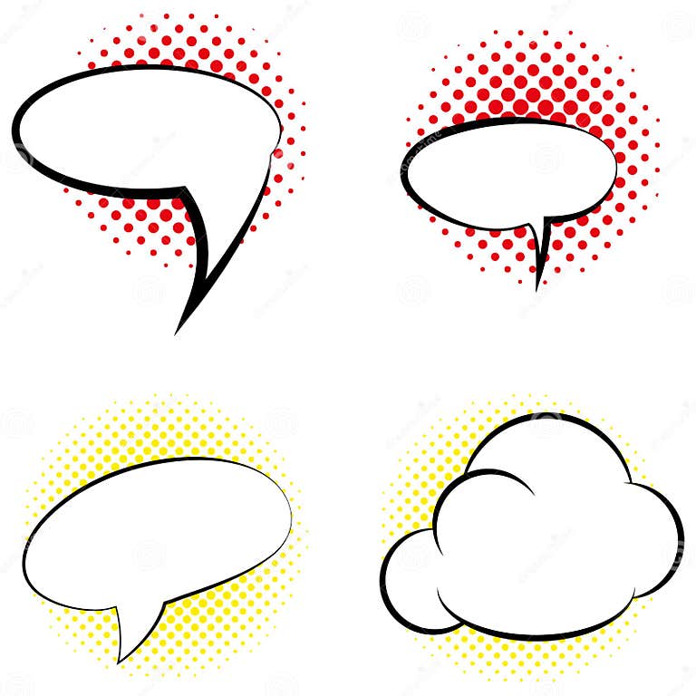 Set of Different Comic Book Bubbles Isolated Stock Vector ...