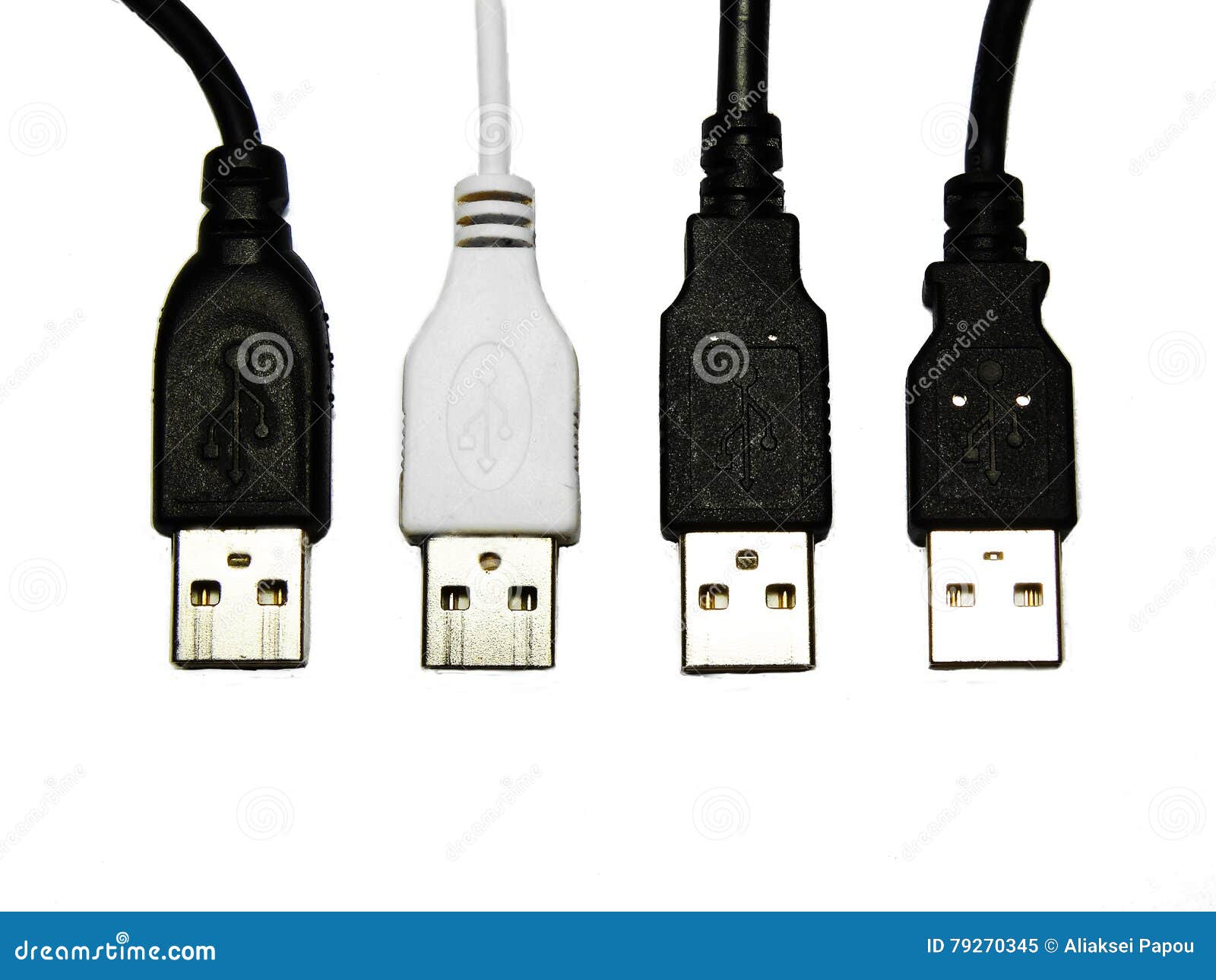 Set of Different Connectors USB Stock Image - Image of equipment, cord ...