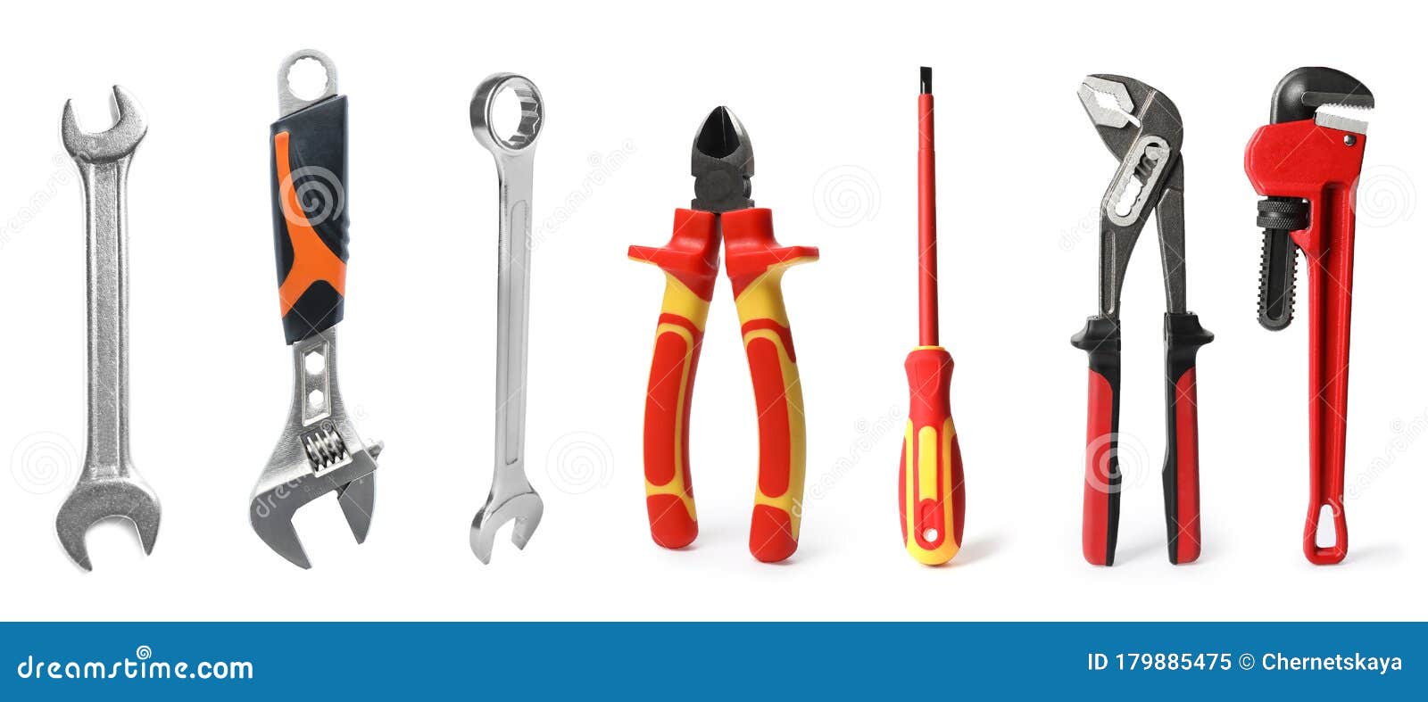 Set with Different Construction Tools on Background. Banner Design ...