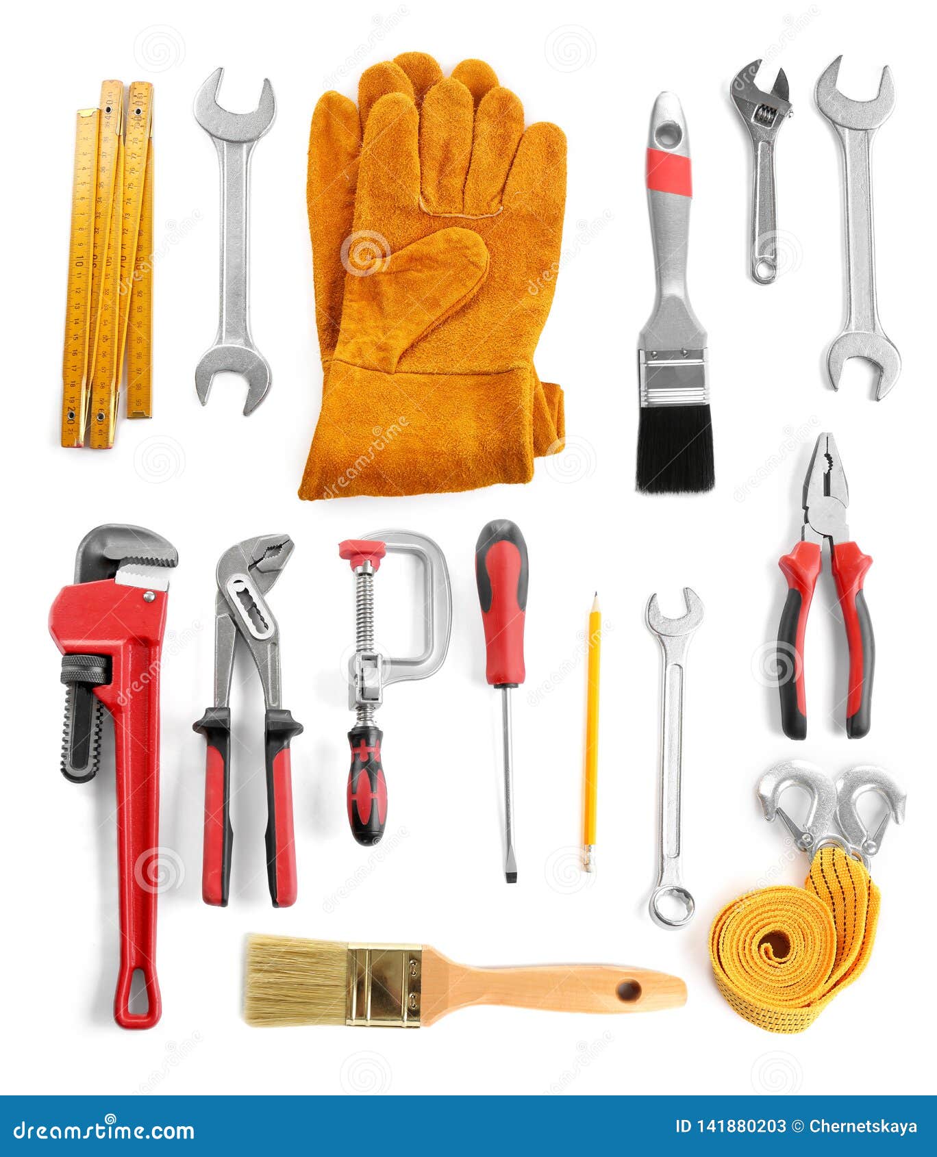Set with Different Construction Tools Stock Image - Image of ...
