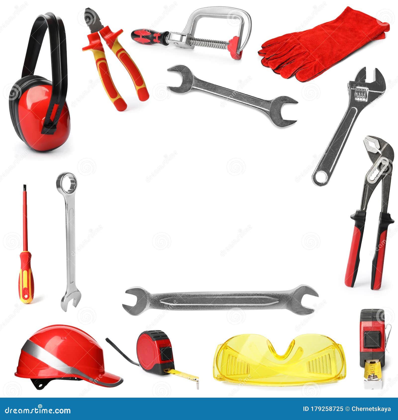 Set with Different Construction Tools on Background Stock Image - Image ...