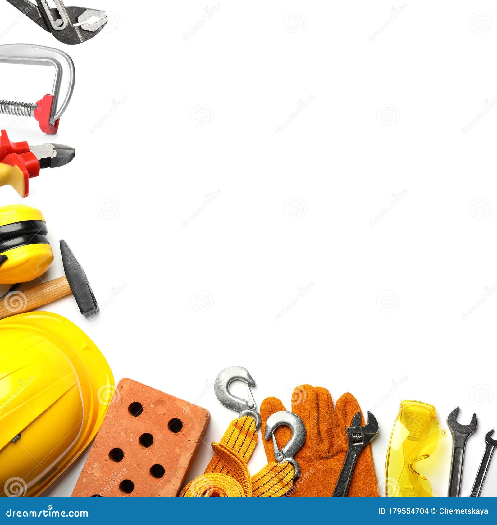Set with Different Construction Tools on Background Stock Photo - Image ...