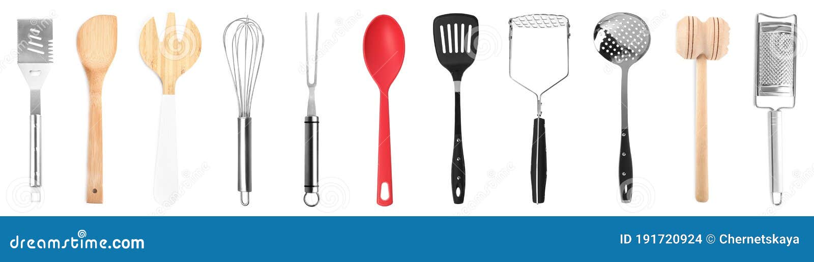 Set with Different Cooking Utensils on Background, Banner Design Stock ...