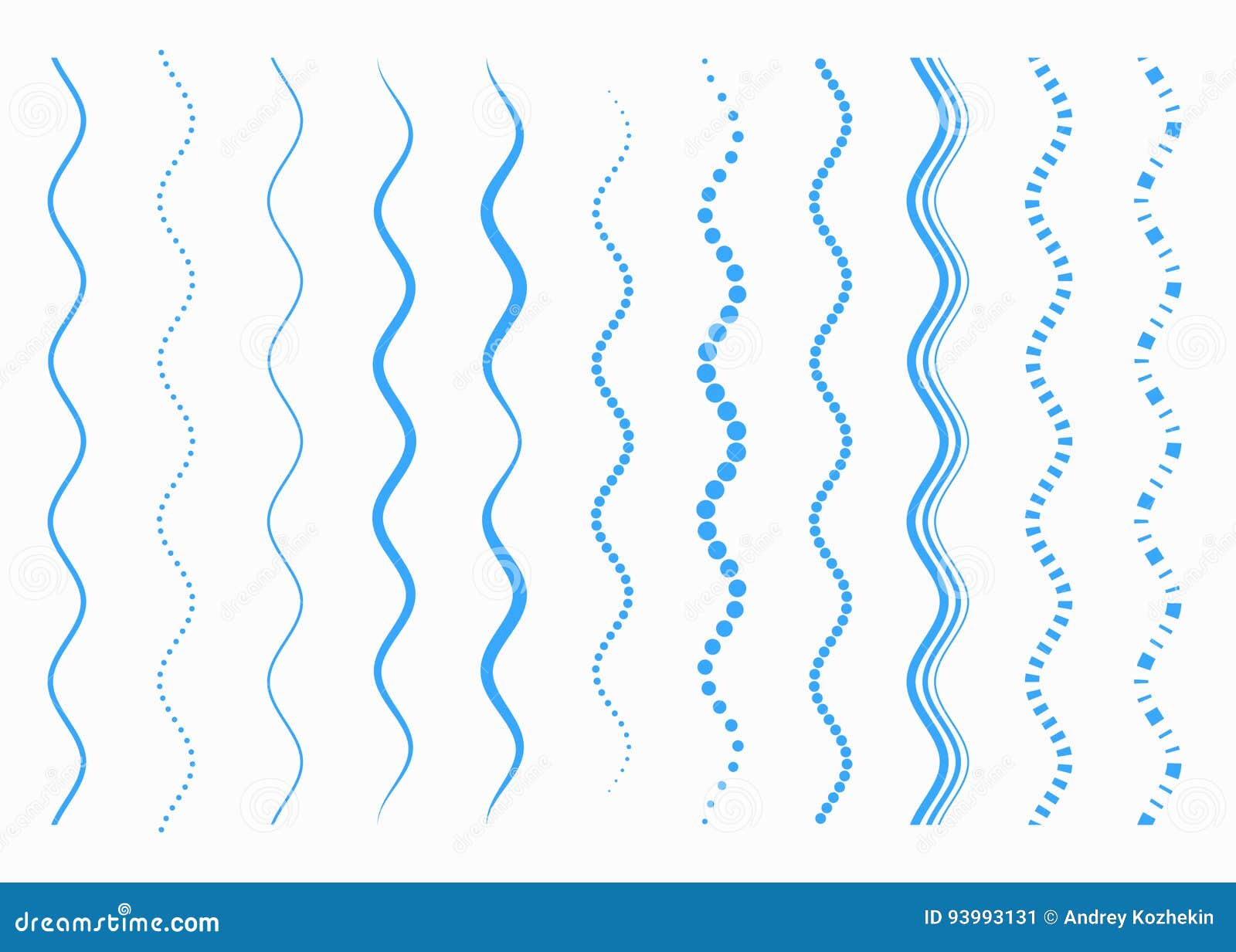 Set Of Different Curved Lines. Cartoon Vector | CartoonDealer.com #93993131