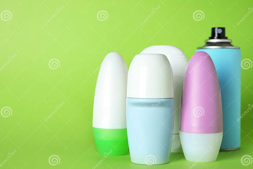 Set of Different Deodorants Stock Image - Image of female, object ...