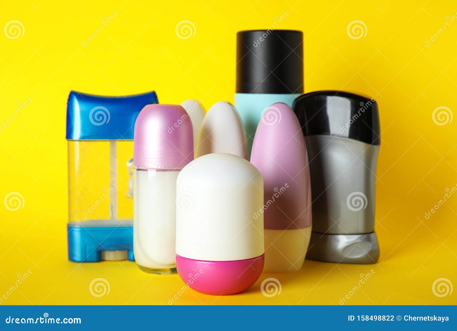 Set of Different Deodorants Stock Photo - Image of natural, fragrant ...