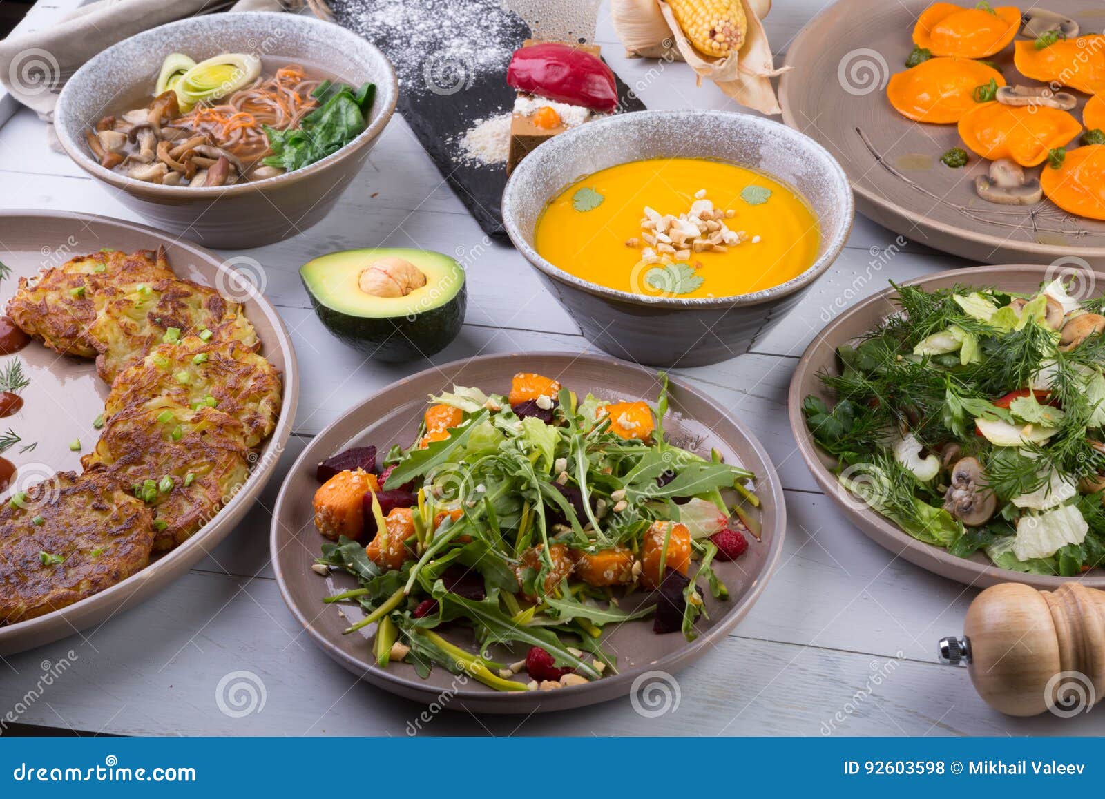 Set of different dishes stock photo. Image of dessert - 92603598