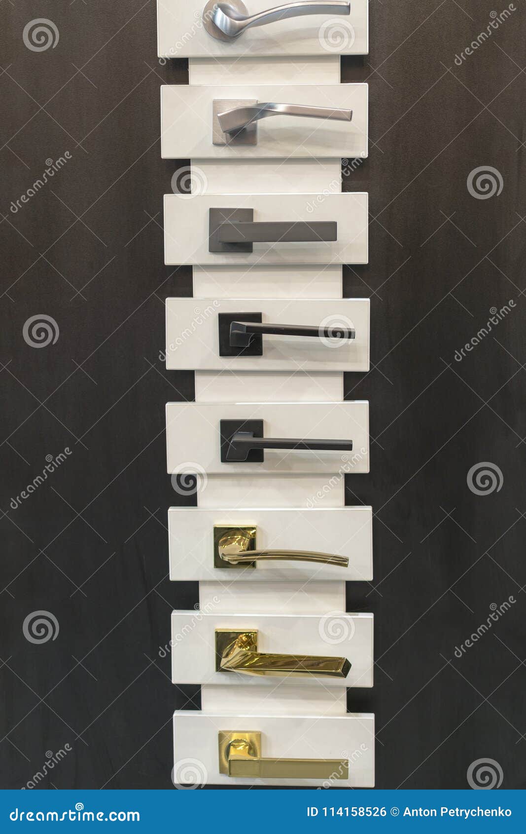 Set of Different Door Handles Stock Photo - Image of fashion, home ...